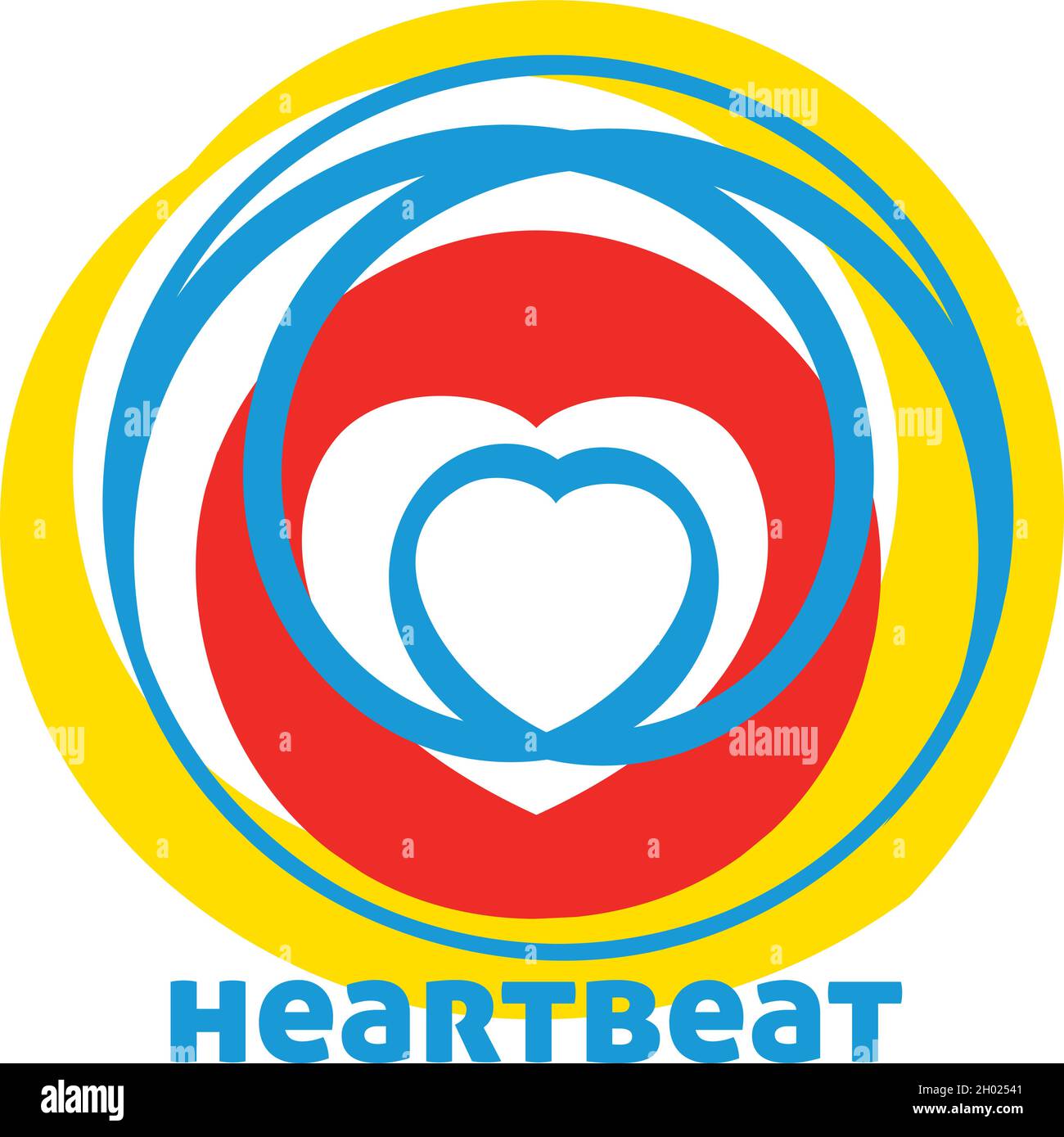 Heartbeat. Simple abstract logo with heart for cardio medical center ...