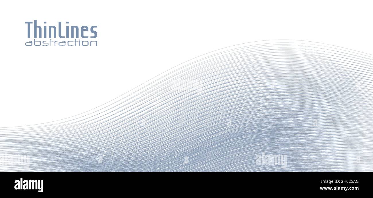 Very thin grey lines abstraction on white background. Minimal vector ...