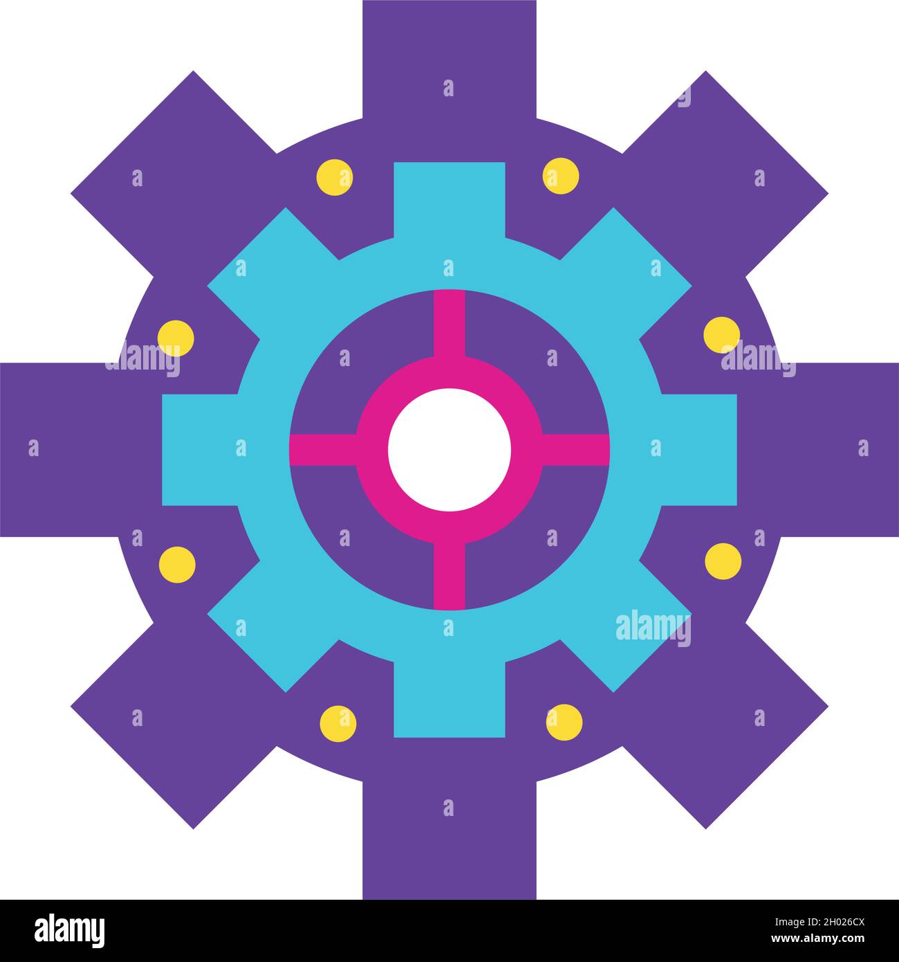 gear cogwheel setting Stock Vector Image & Art - Alamy