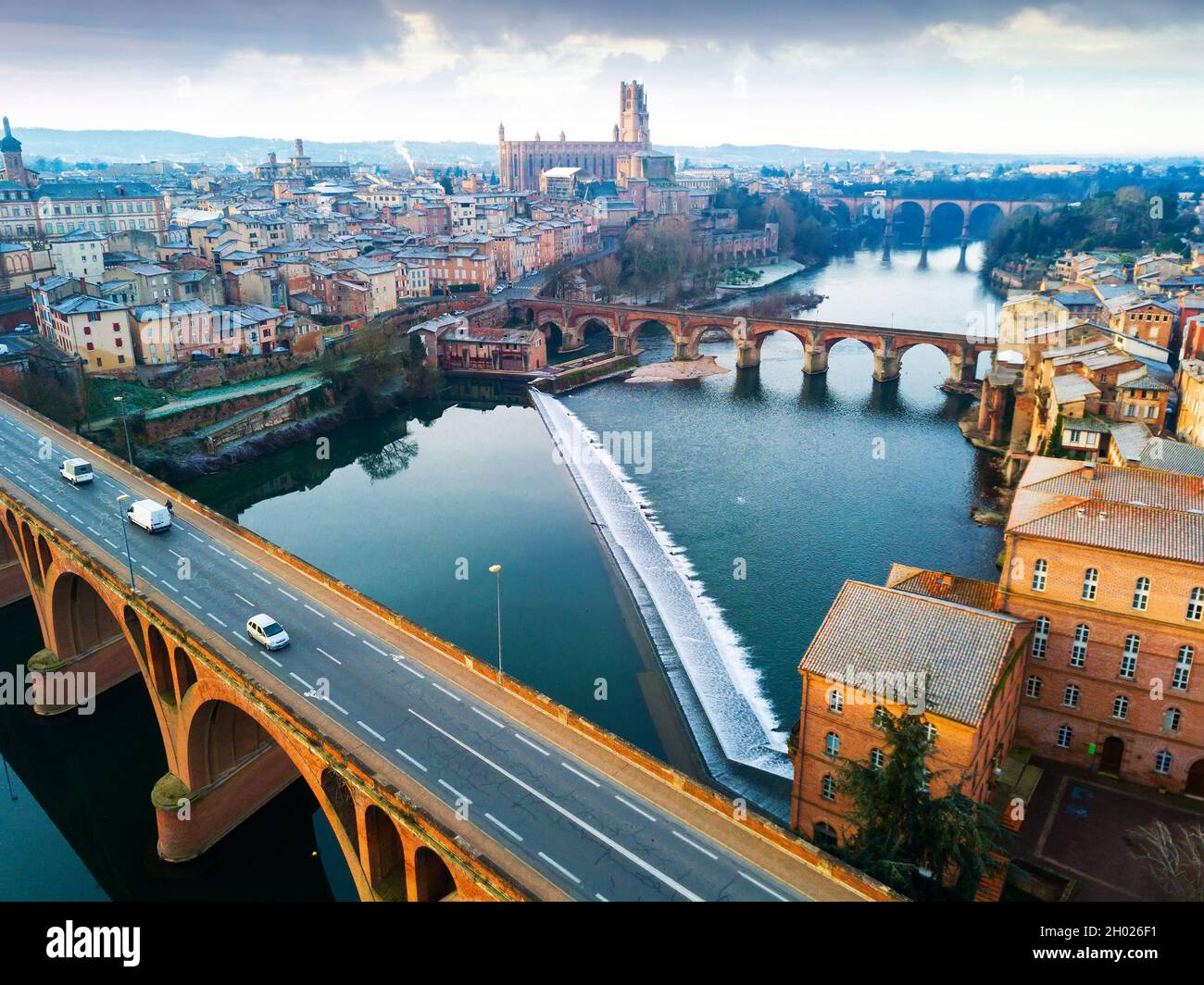 The ancient city of Albi at sunrise Stock Photo - Alamy