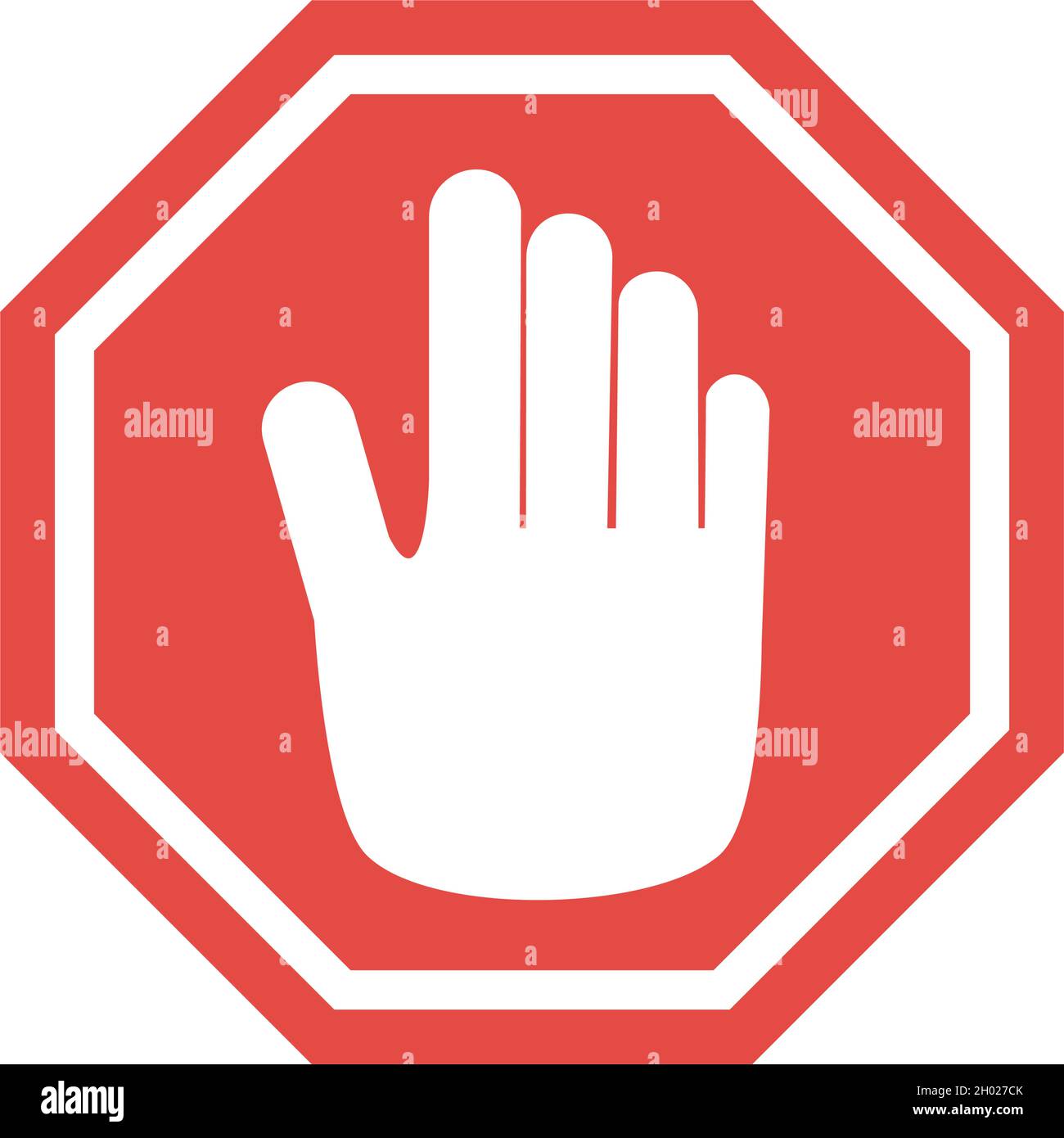stop hand sign Stock Vector Image & Art - Alamy