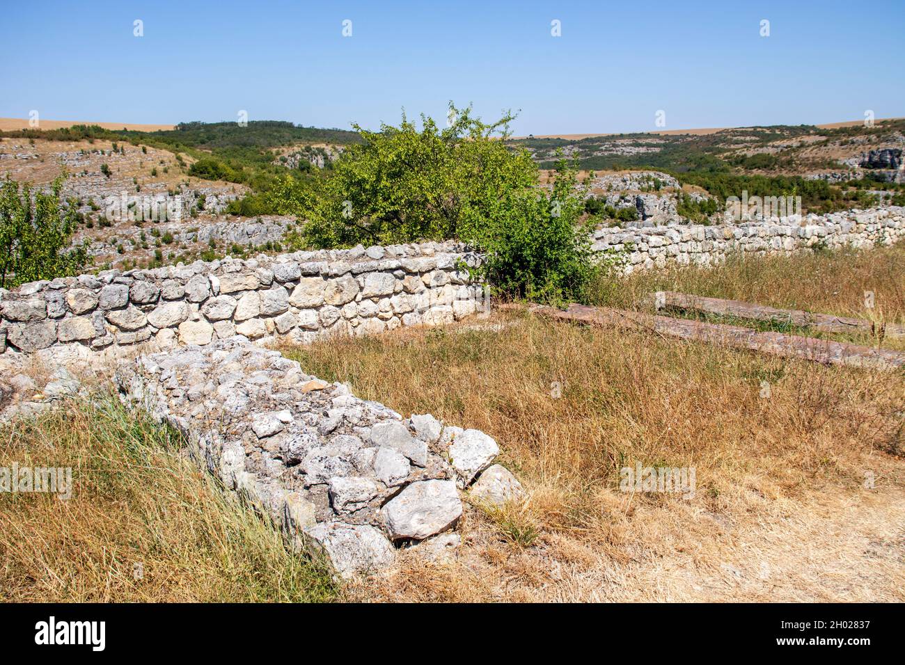 Ruins of medieval fortificated city of Cherven from period of Second ...