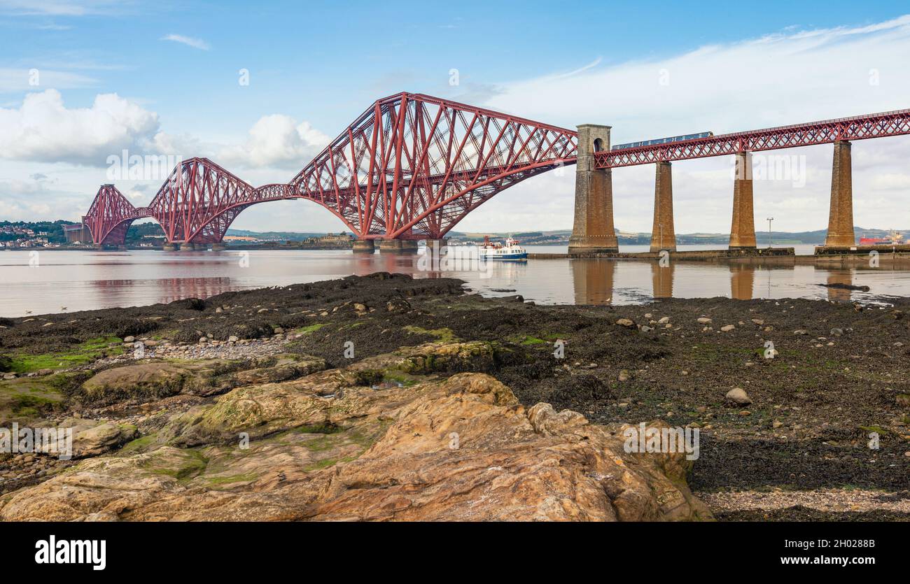 The Forth Bridge in West Lothian, aka The Forth Rail Bridge Stock Photo ...