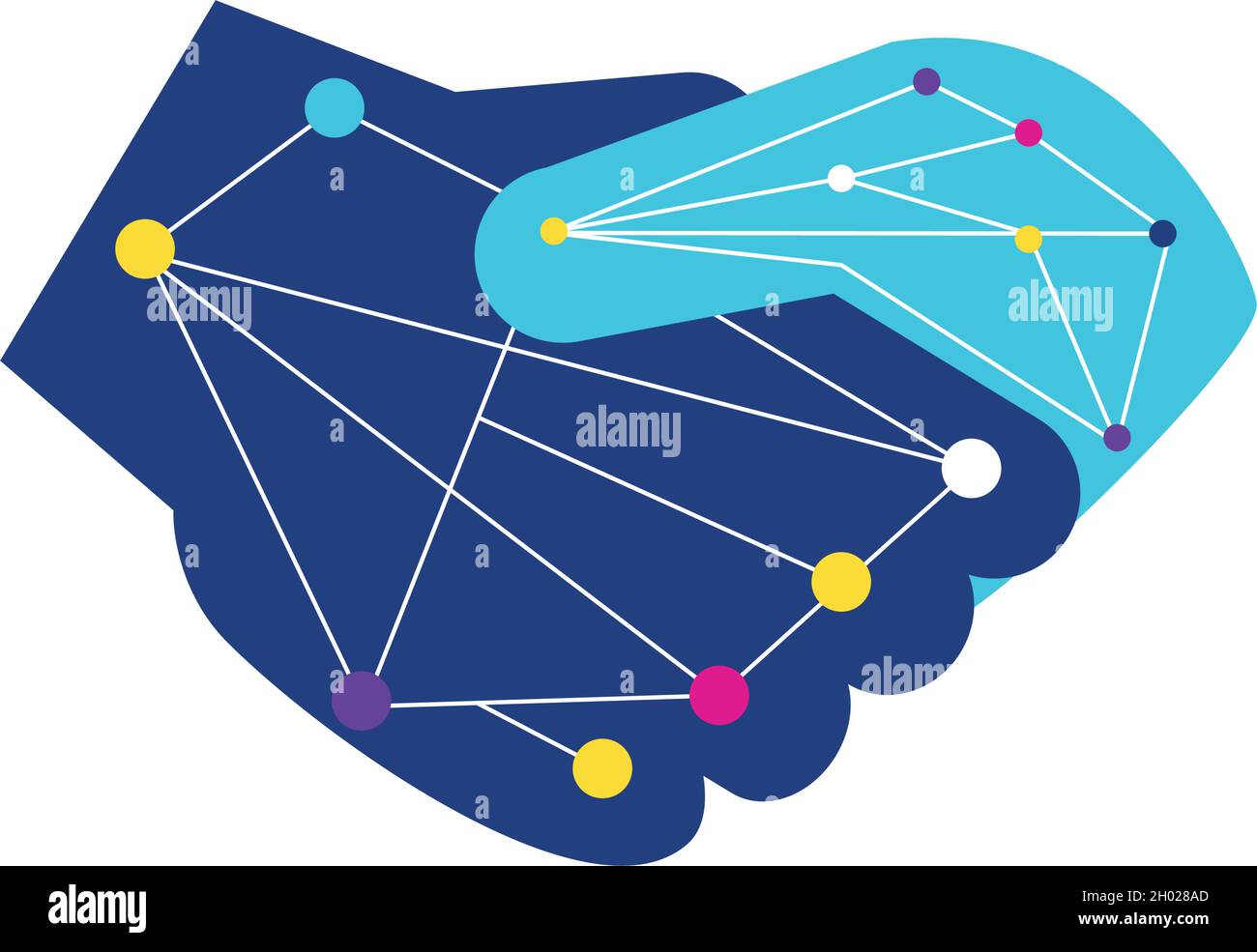 handshake digital connection Stock Vector Image & Art - Alamy