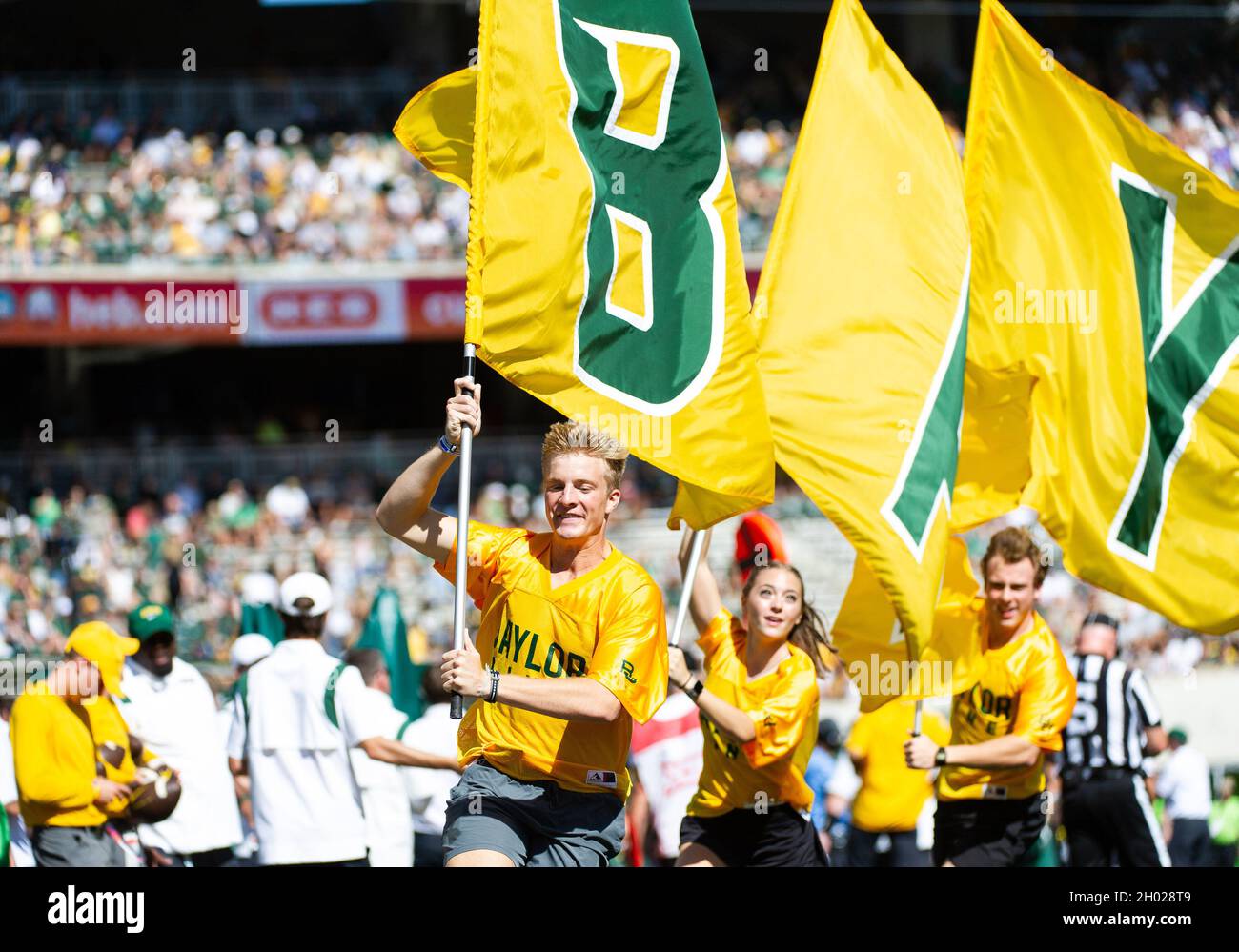 Waco, Texas, USA. 9th Oct, 2021. during the 1st half of the NCAA Football game between the West ...