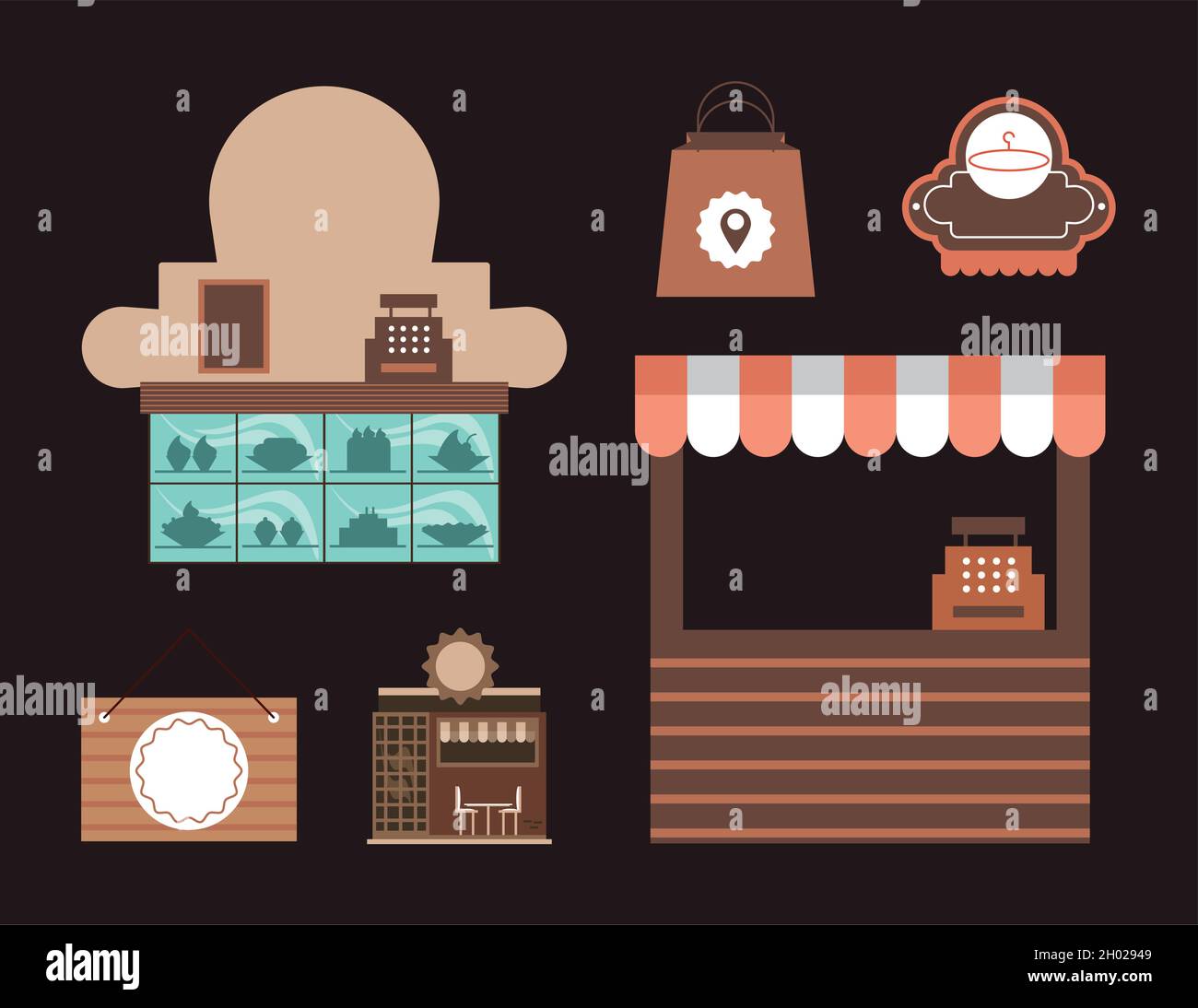 Small town seller Stock Vector Images - Alamy