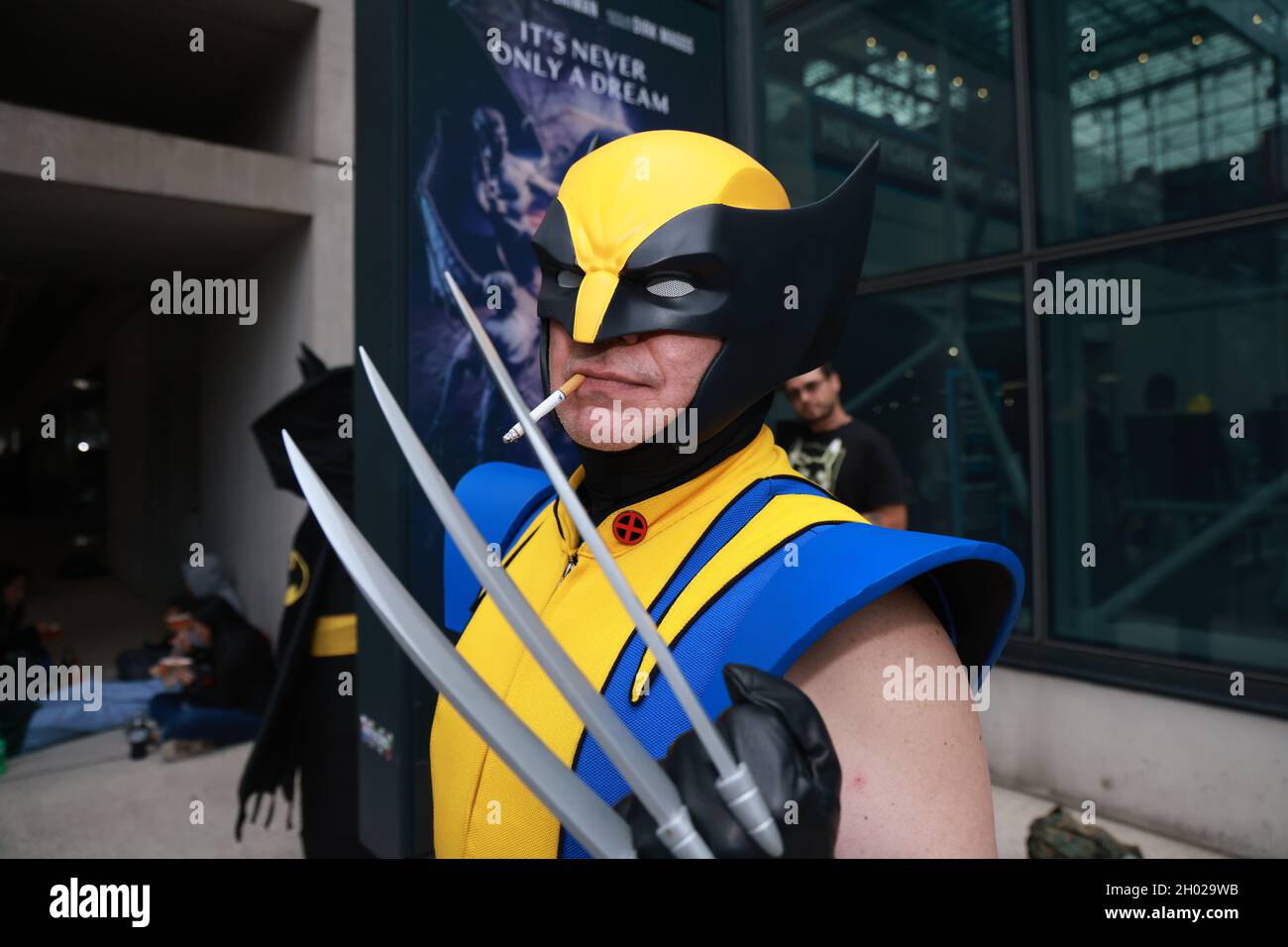 New York, N.Y/USA – 9th Oct. 2021: A cosplayer dressed as The Wolverine ...