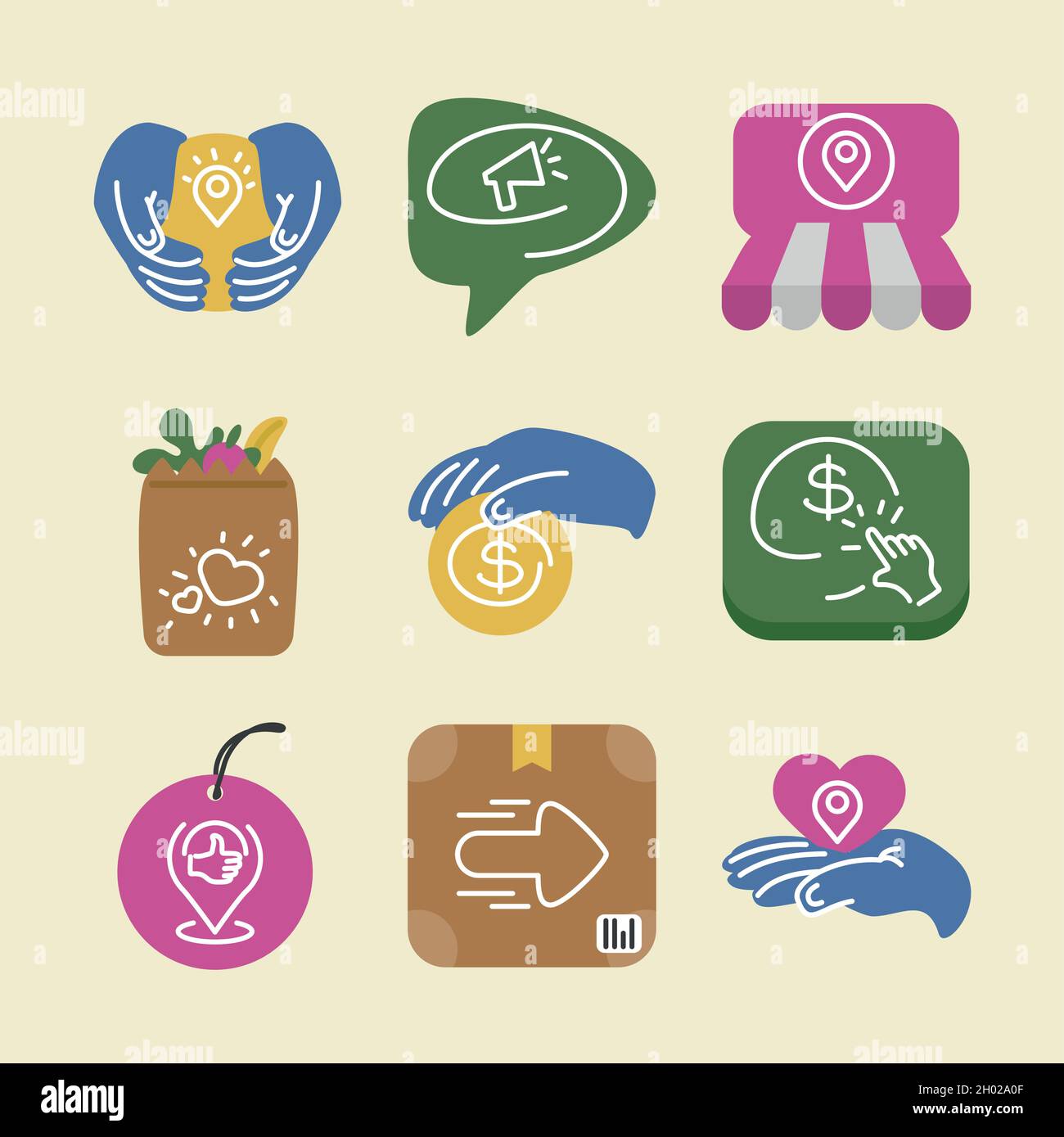 small business icons Stock Vector Image & Art - Alamy