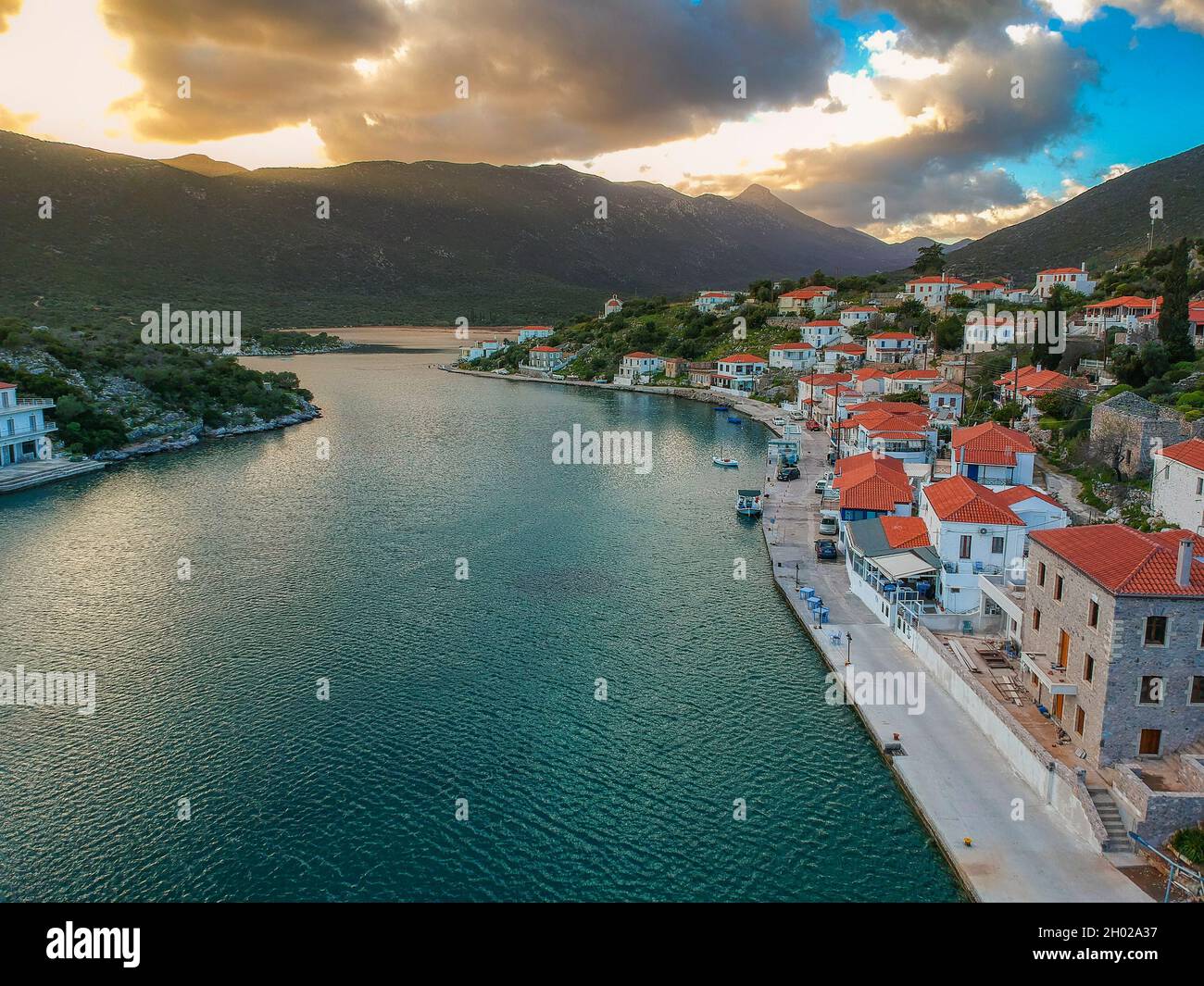Beautiful aerial view at Ierakas or Gerakas, a picturesque fishing ...