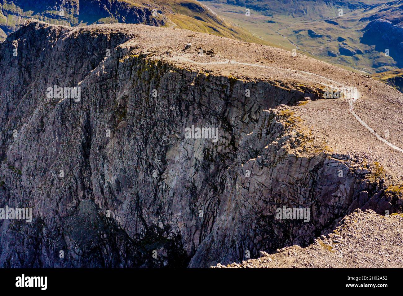 Aerial view of the summit of Ben Nevis - Scotland and the UK's tallest ...