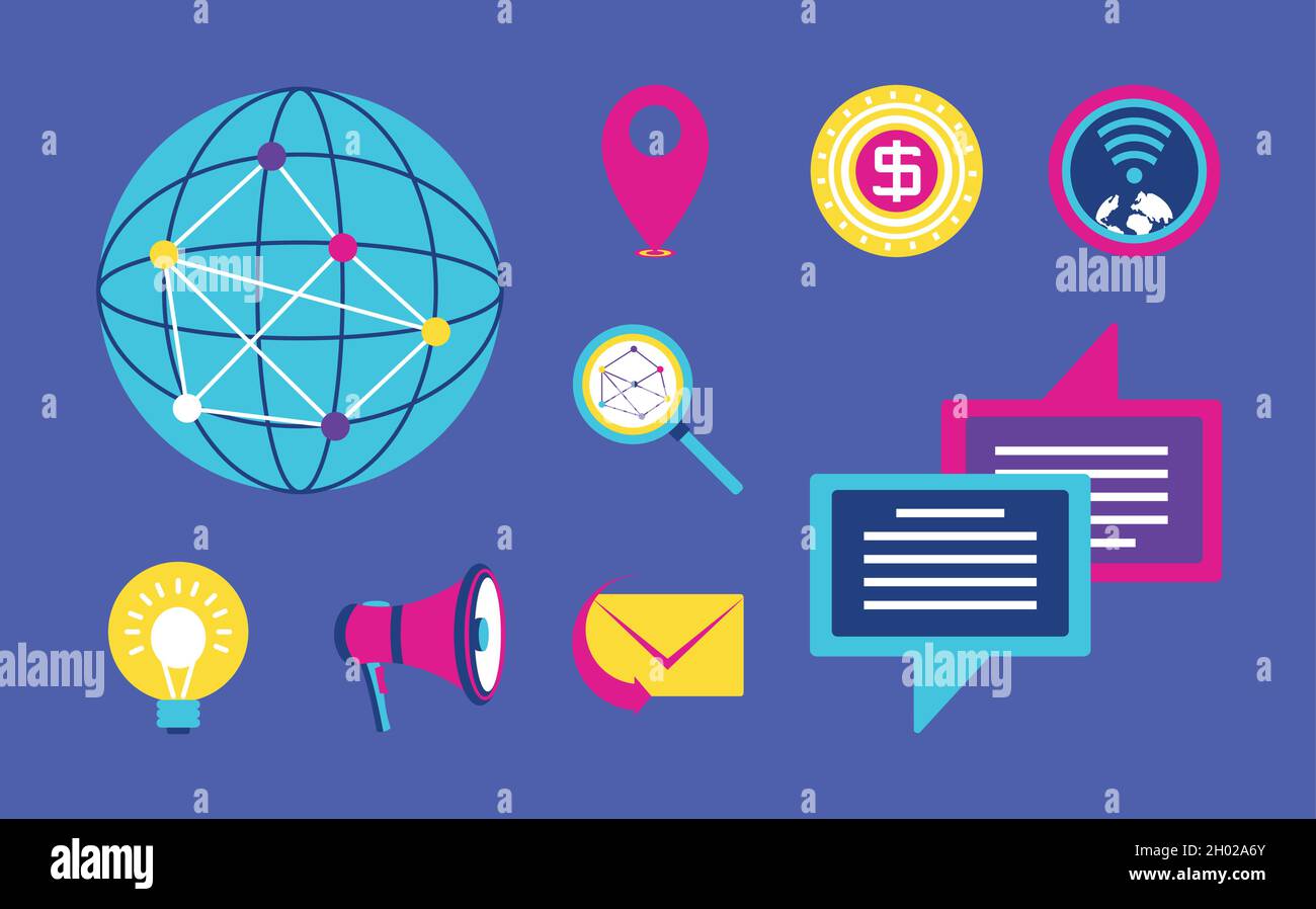 social media network Stock Vector Image & Art - Alamy