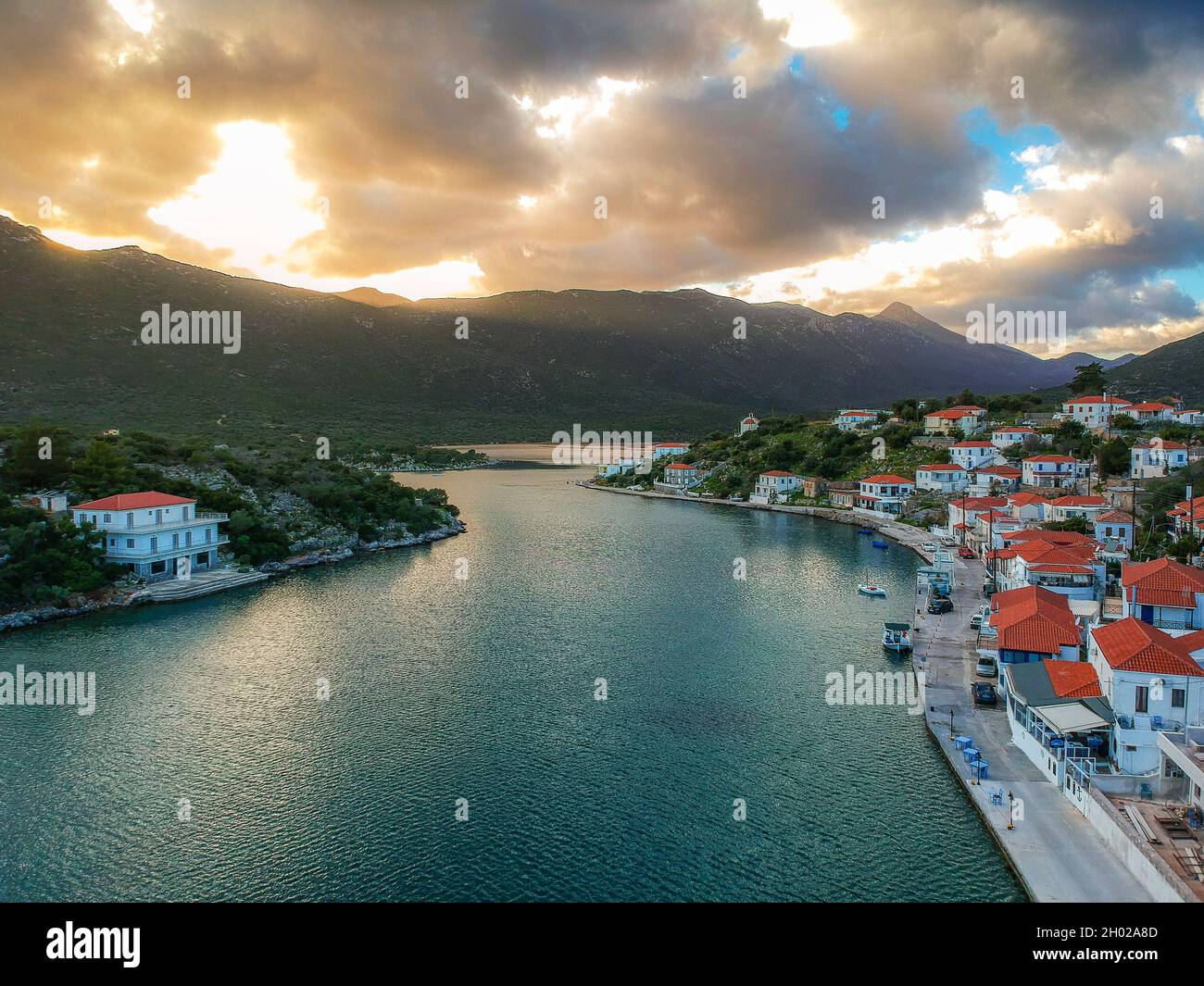 Beautiful aerial view at Ierakas or Gerakas, a picturesque fishing ...