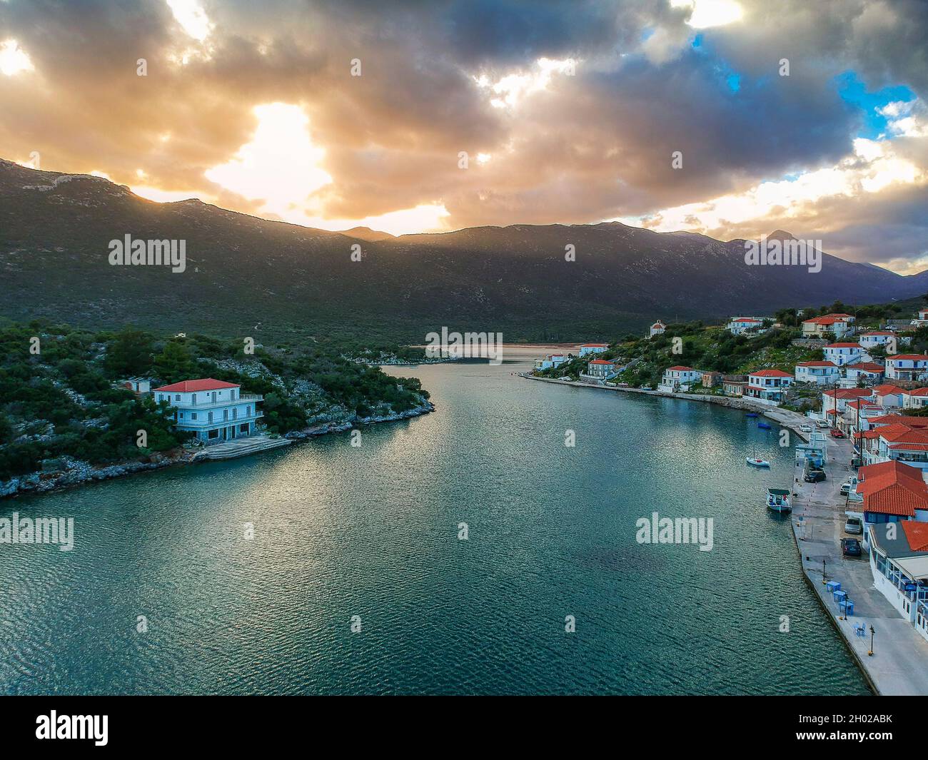 Beautiful aerial view at Ierakas or Gerakas, a picturesque fishing ...