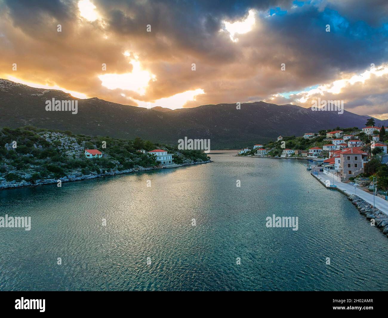 Beautiful aerial view at Ierakas or Gerakas, a picturesque fishing ...