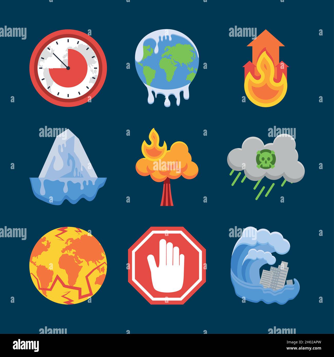 climate change, icons Stock Vector Image & Art - Alamy