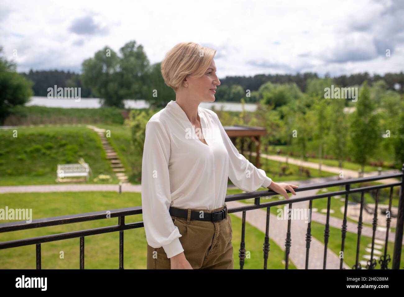 Middle aged woman standing panoramic hi-res stock photography and ...