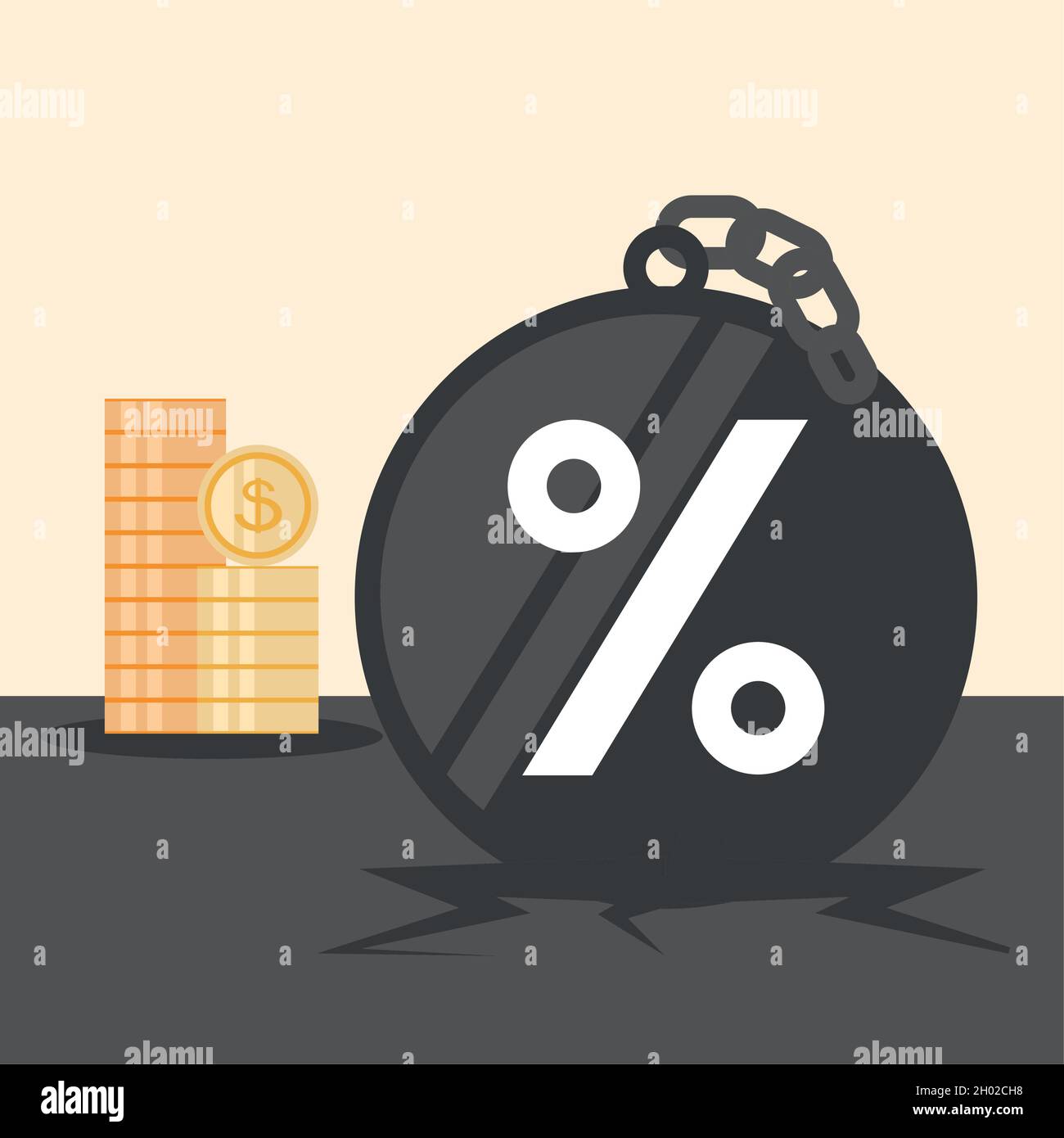 Chained money Stock Vector Images - Alamy