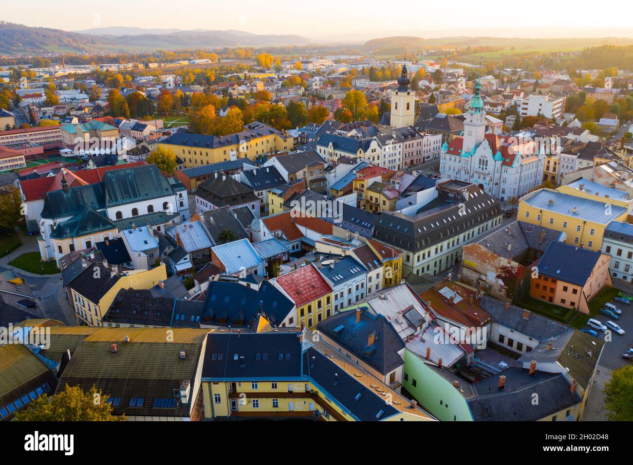 Aerial cityscape of Sumperk Stock Photo - Alamy