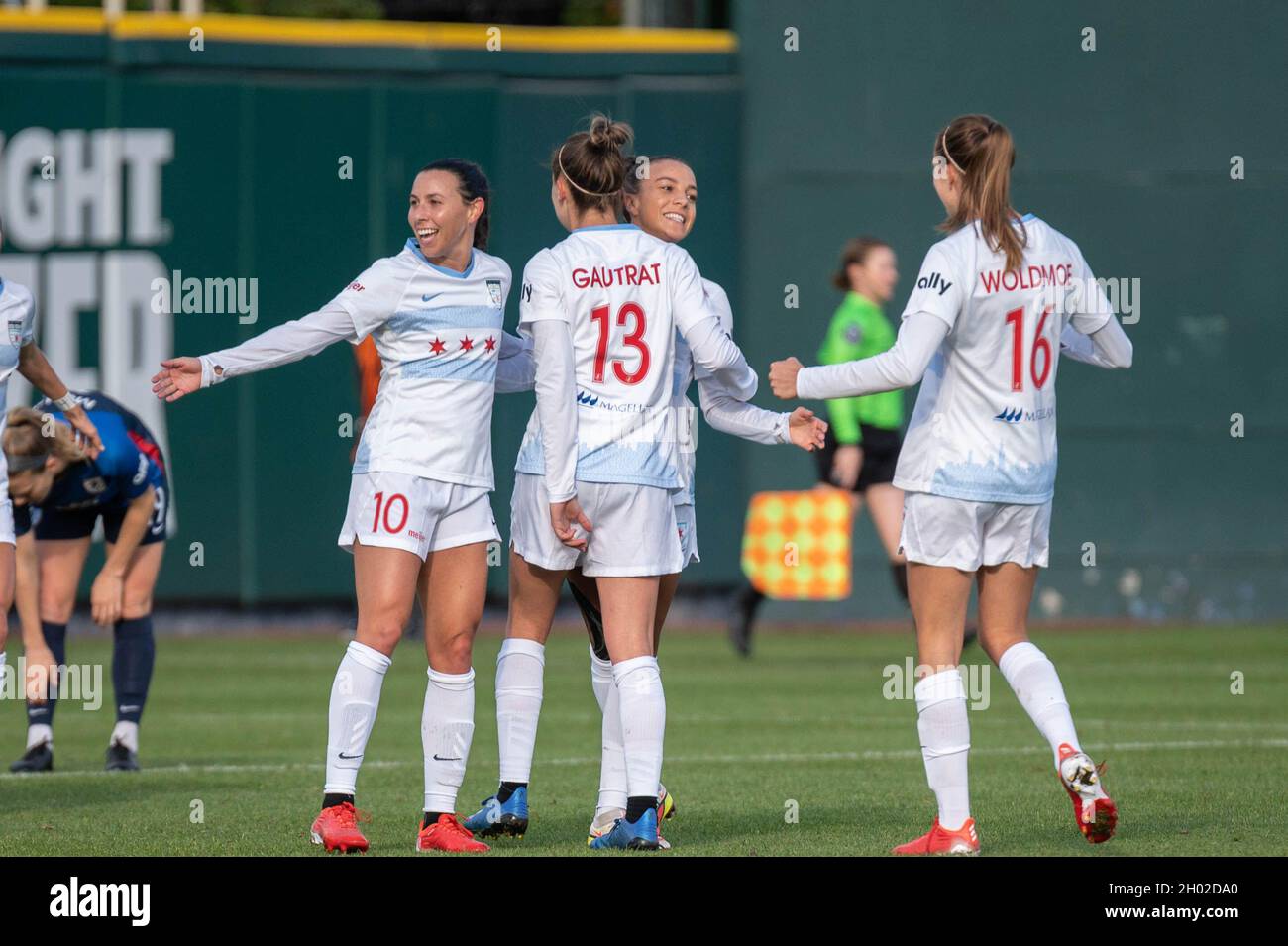 Celebrating Mallory Pugh (9 Chicago Red Stars) goal during the National ...