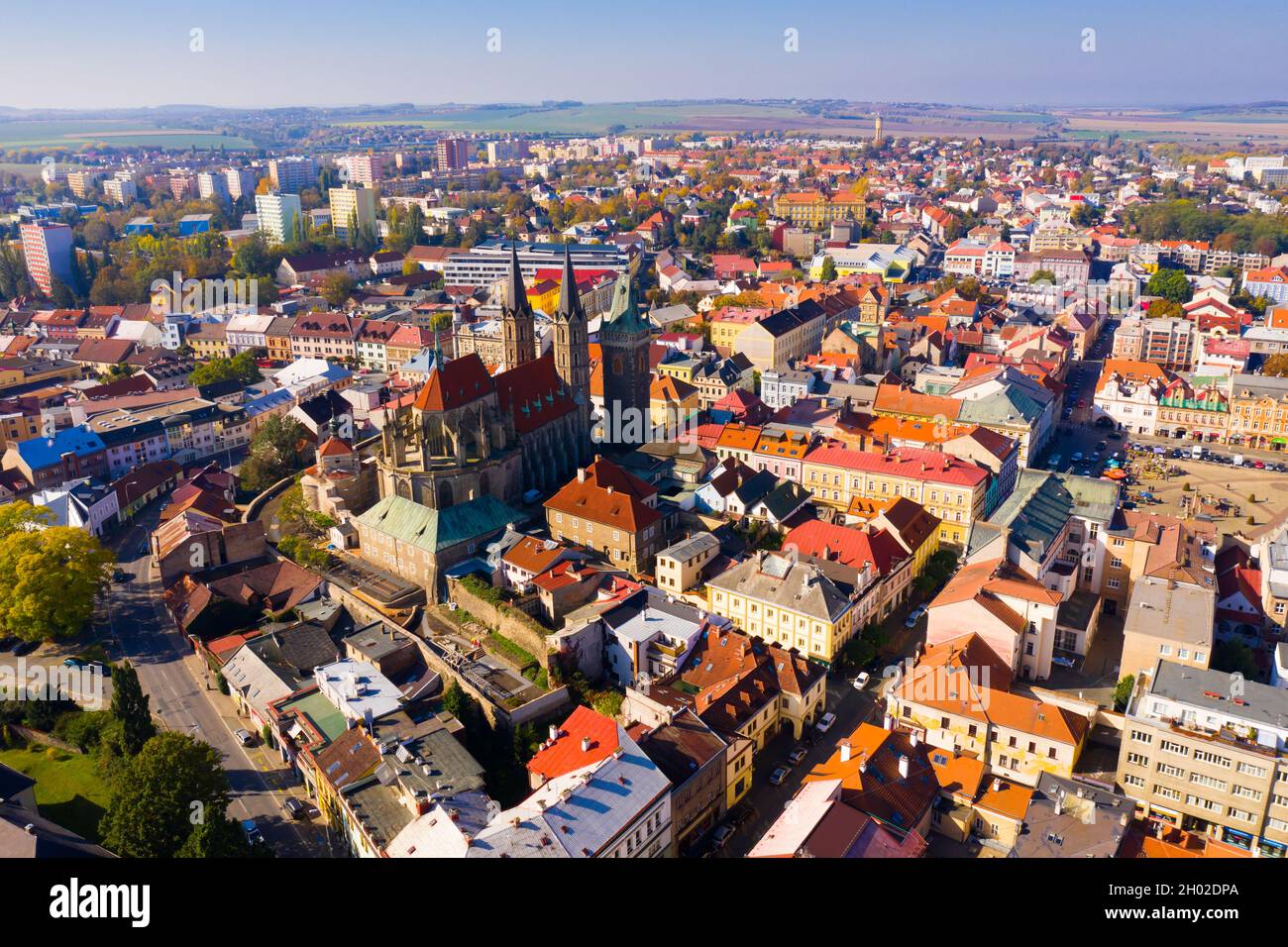 Aerial cityscape of Kolin Stock Photo - Alamy