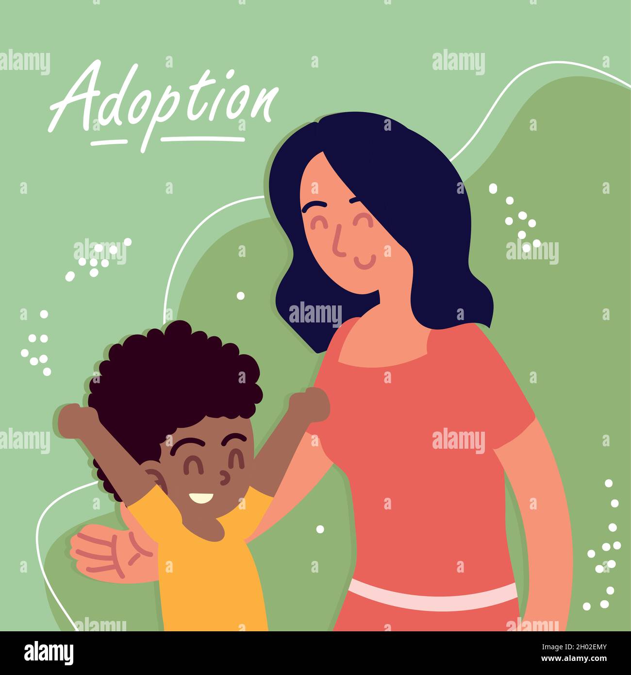 adoption, mother and son Stock Vector Image & Art - Alamy