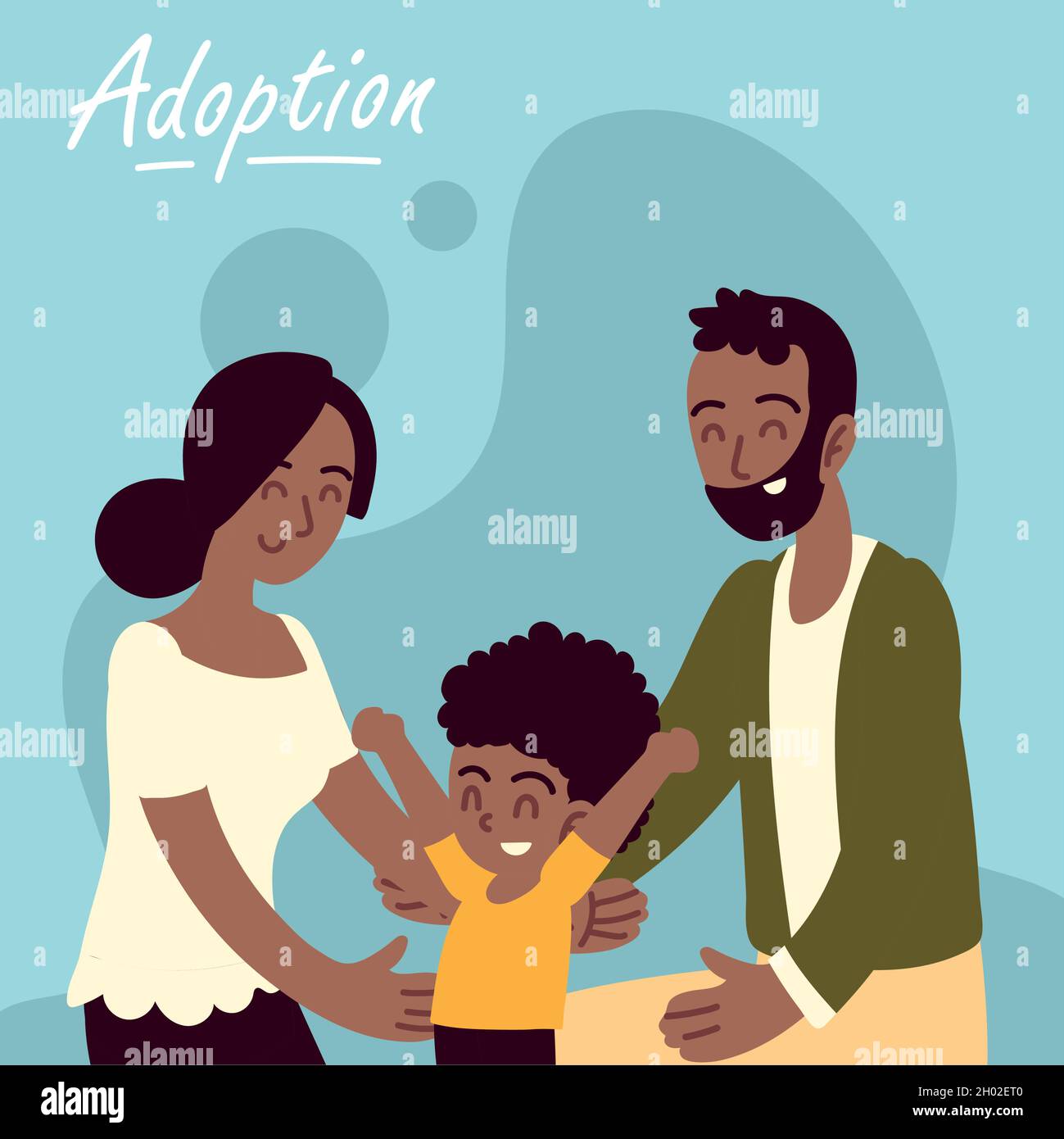 happy adoption family Stock Vector Image & Art - Alamy