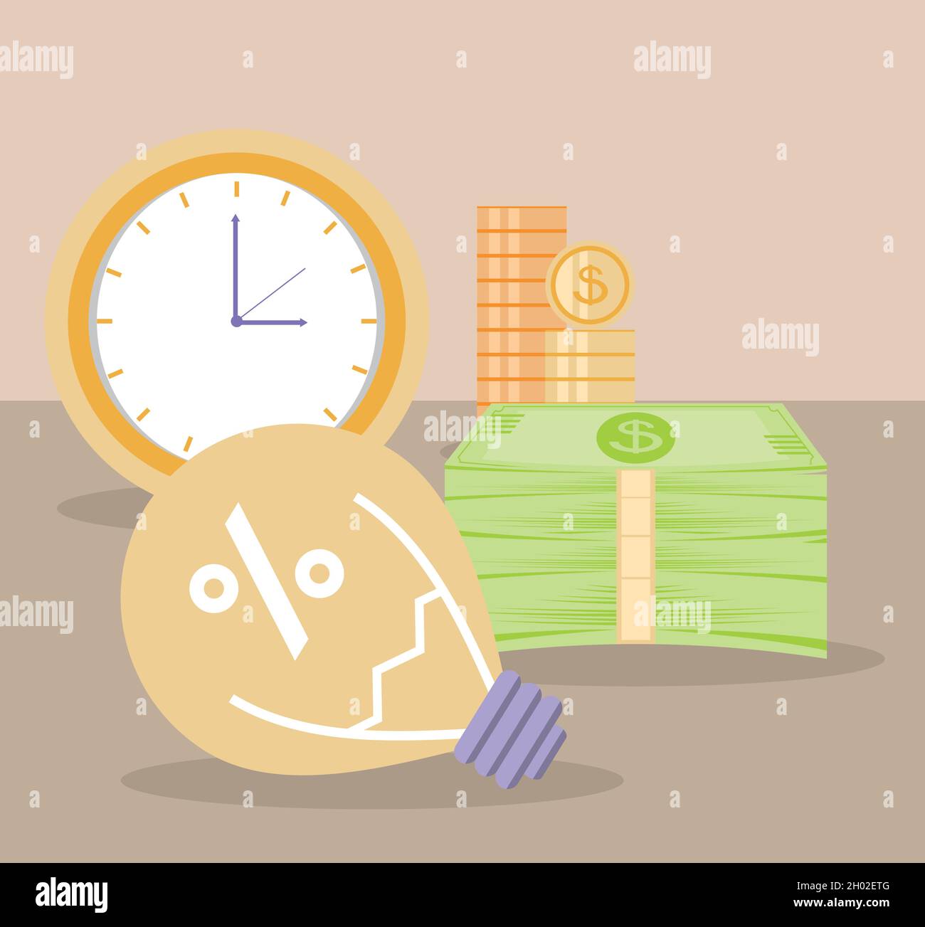 stacked money interest Stock Vector Image & Art - Alamy