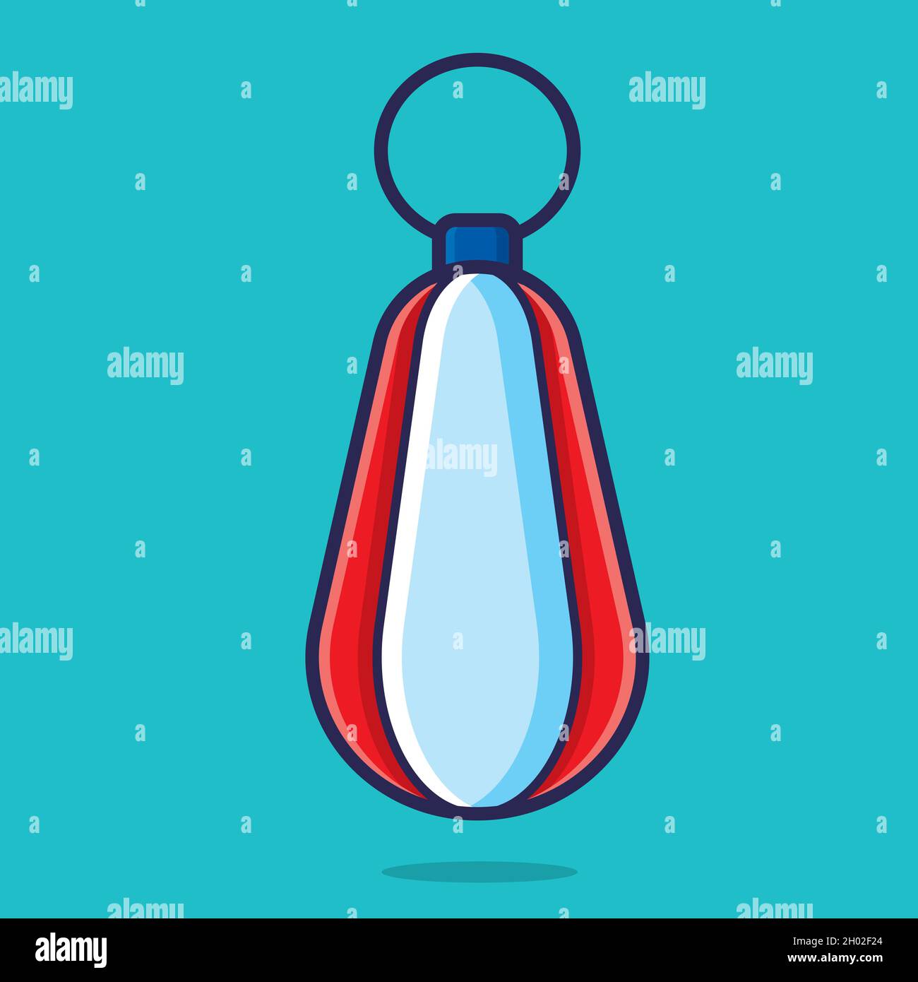 round punching bag isolated cartoon vector illustration in flat style ...