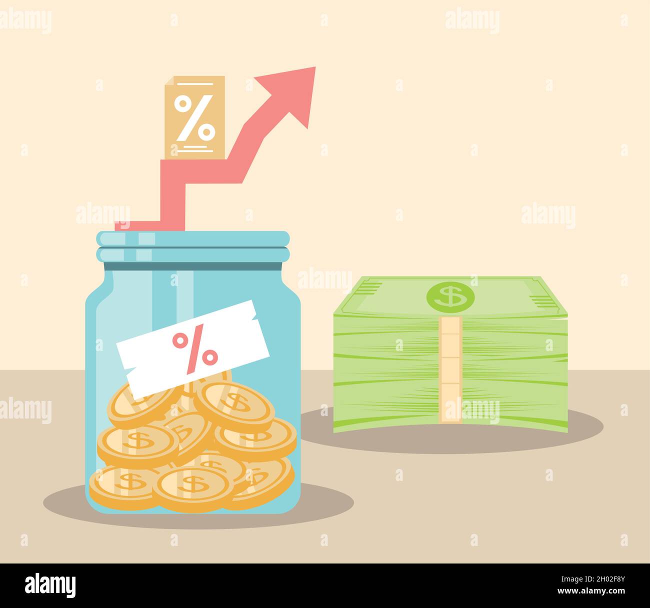 saving money and interest Stock Vector Image & Art - Alamy