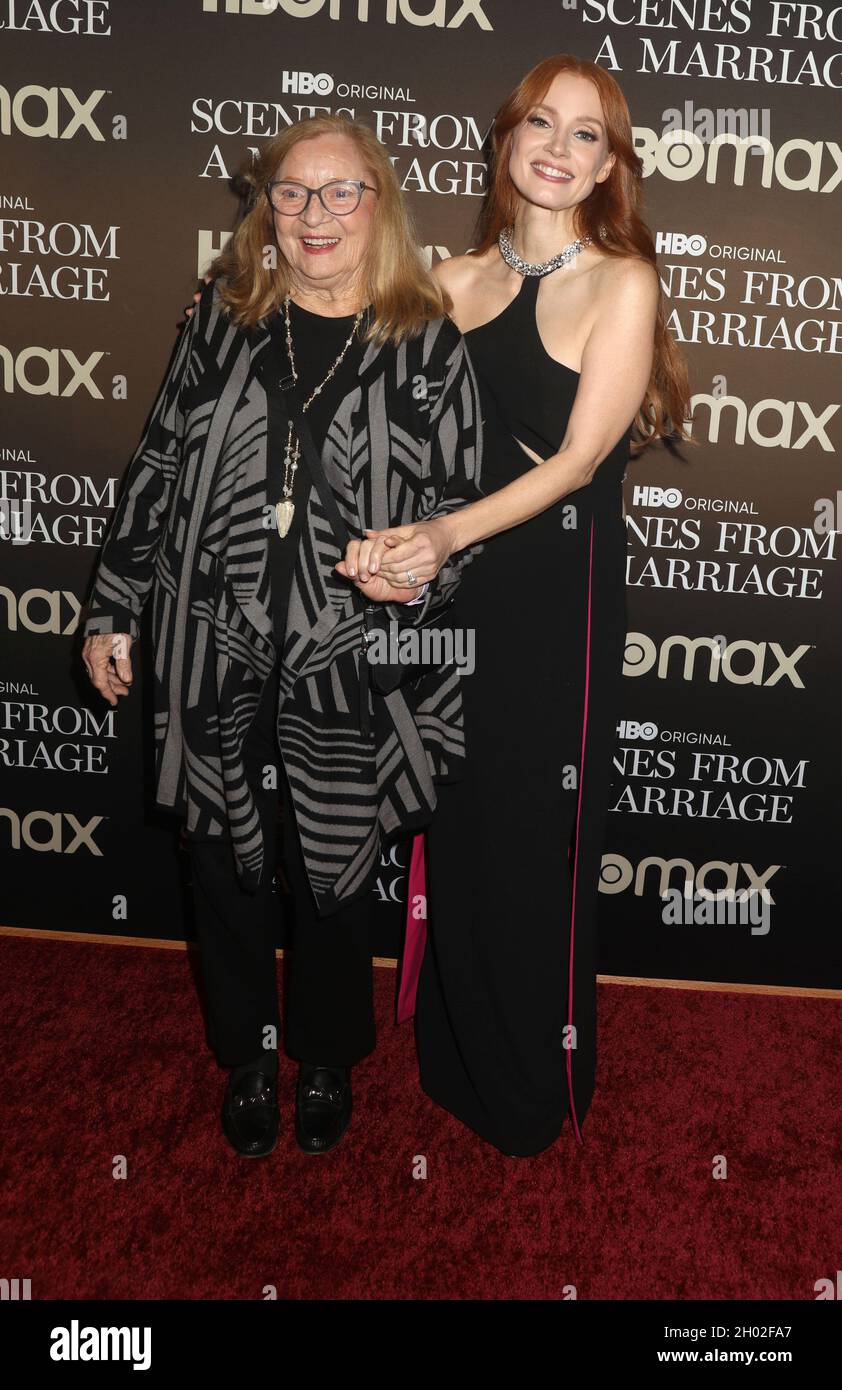 October 10, 2021, New York, New York, USA: Actress JESSICA CHASTAIN and ...
