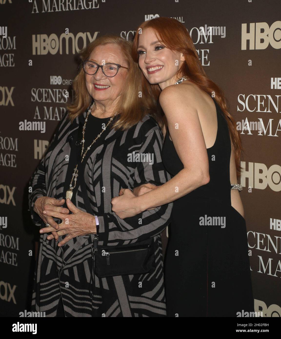 October 10, 2021, New York, New York, USA: Actress JESSICA CHASTAIN and ...