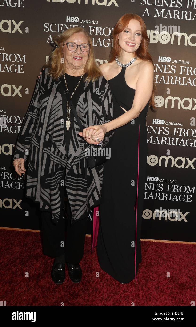 October 10, 2021, New York, New York, USA: Actress JESSICA CHASTAIN and ...