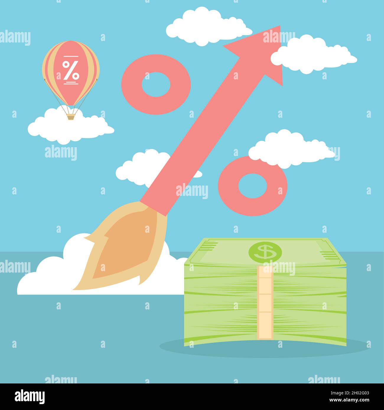 increasing of interest Stock Vector Image & Art - Alamy