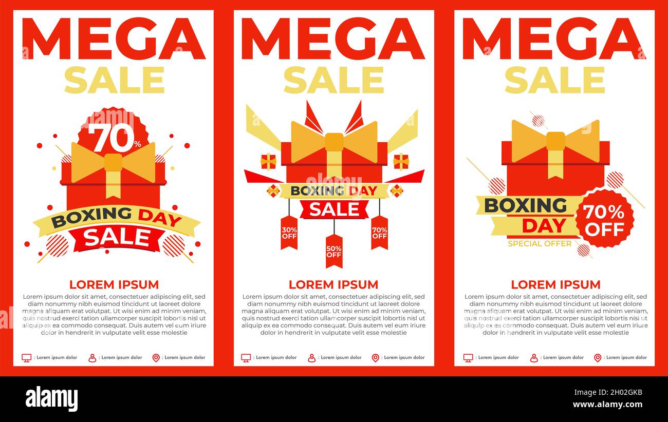 boxing day social media stories template collection design Stock Photo ...