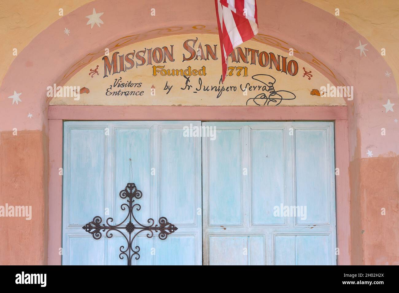 The historic Mission San Antonio de Padua founded in 1771, near Jolon ...