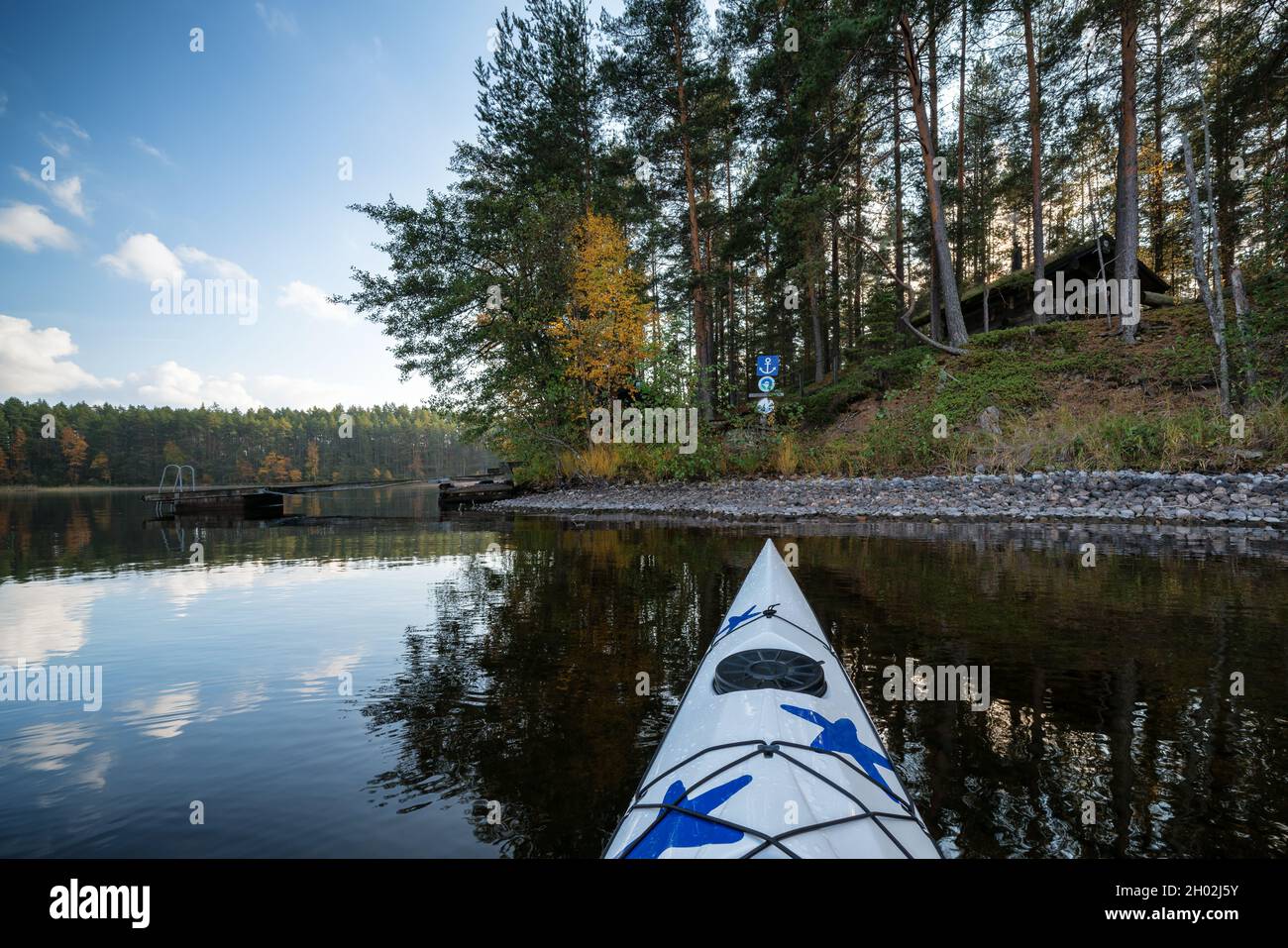 Kayaking around Ruuhonsaaret islands, Taipalsaari, Finland Stock Photo ...