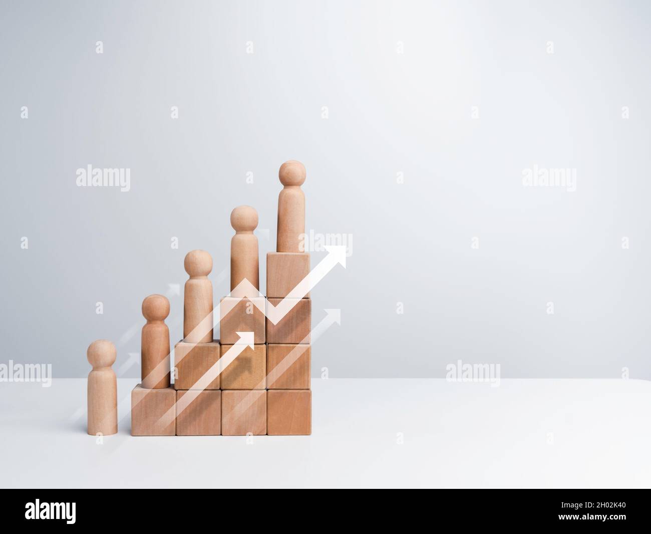 Leadership with business success concept. Modern rising up arrows and ...