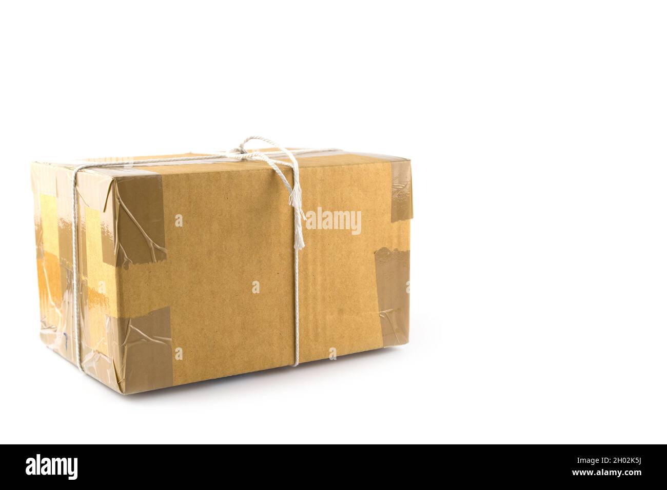 Brown paper parcels box already to shipped isolated on white background ...