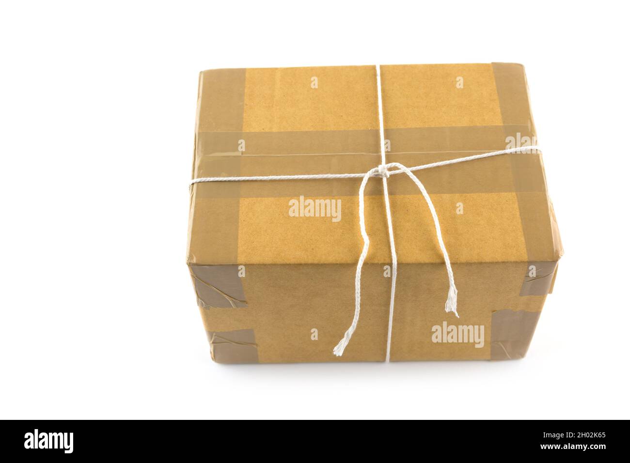 Brown paper parcels box already to shipped isolated on white background ...