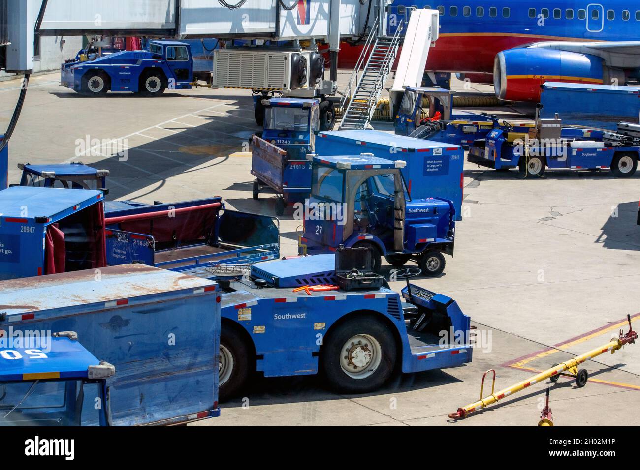 Denver International Airport Colorado USA; June 3, 2021; an assortment ...