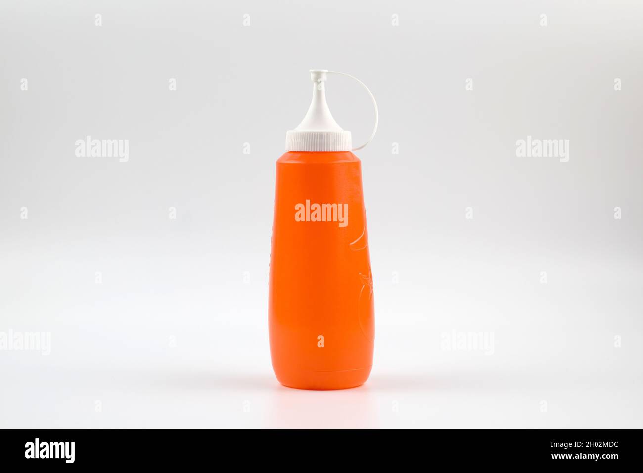 Bottles of Ketchup isolated on White background Stock Photo - Alamy