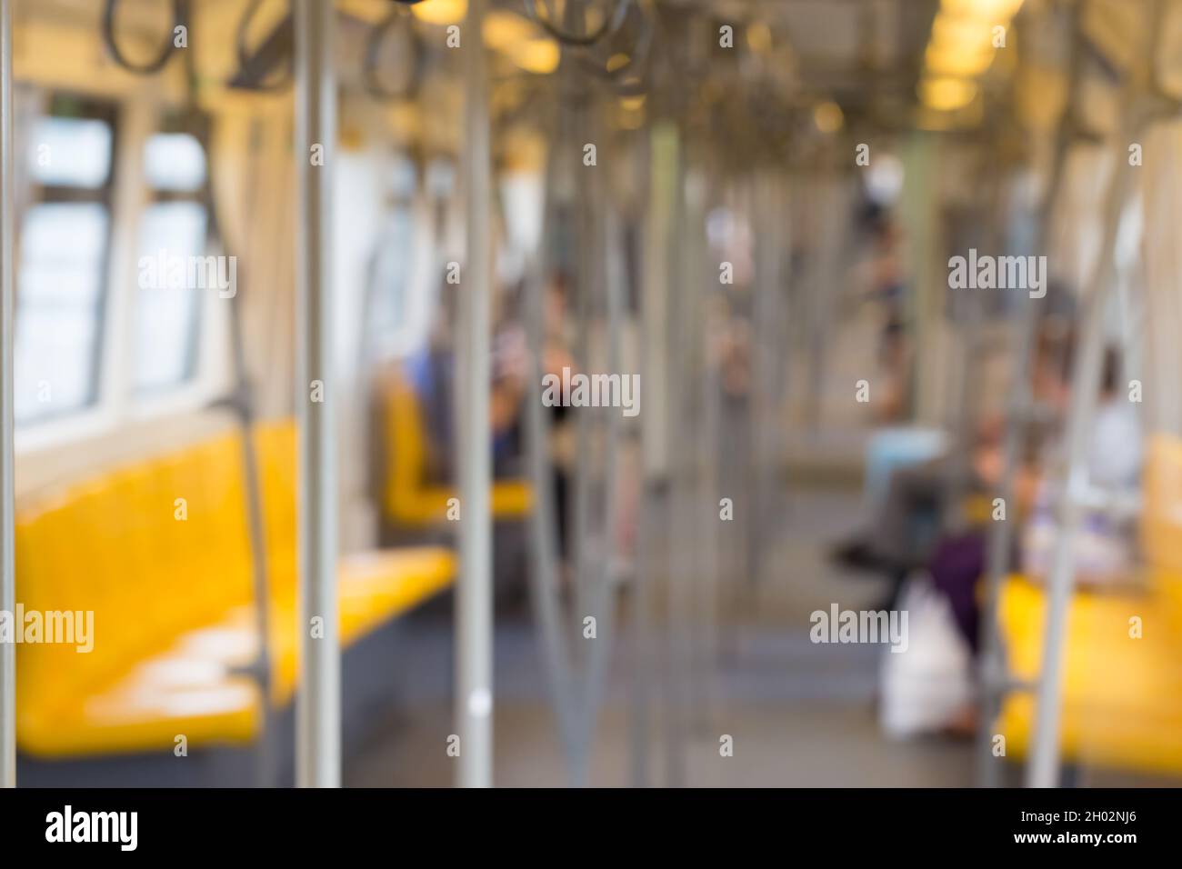 defocus of people in the train blur background Stock Photo - Alamy