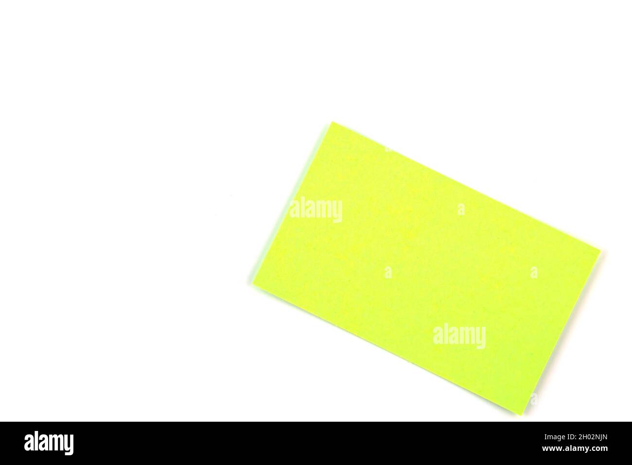 Color paper name card isolated on white background Stock Photo - Alamy