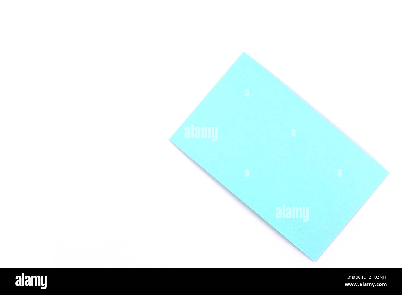 Color paper name card isolated on white background Stock Photo - Alamy