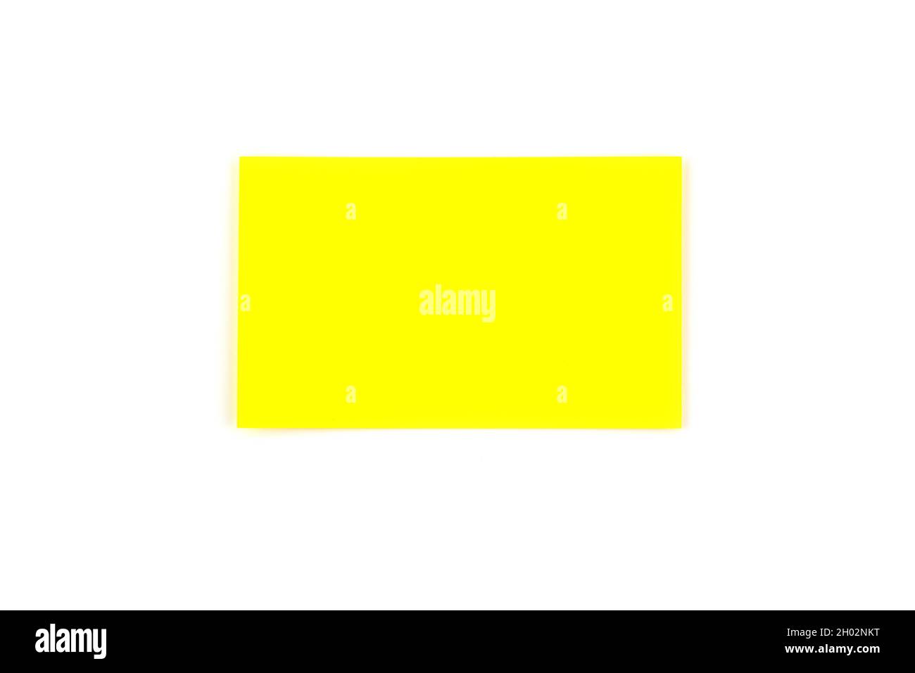 Color paper name card isolated on white background Stock Photo - Alamy