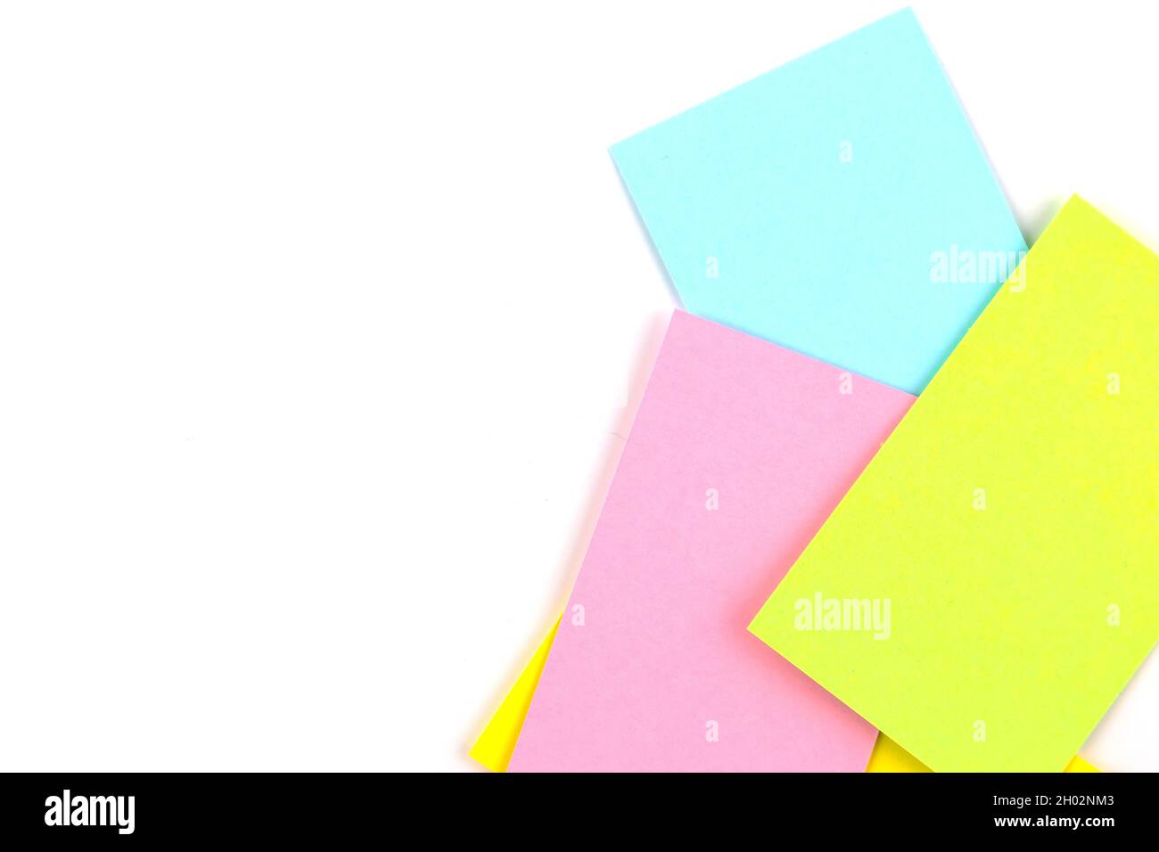 Color paper name card isolated on white background Stock Photo - Alamy