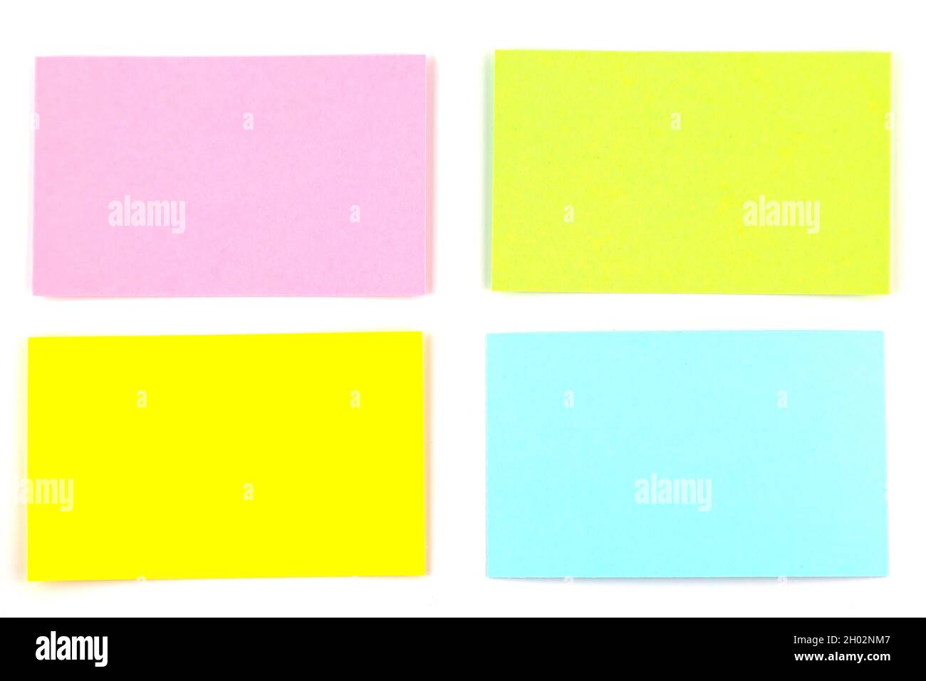 Color paper name card isolated on white background Stock Photo - Alamy