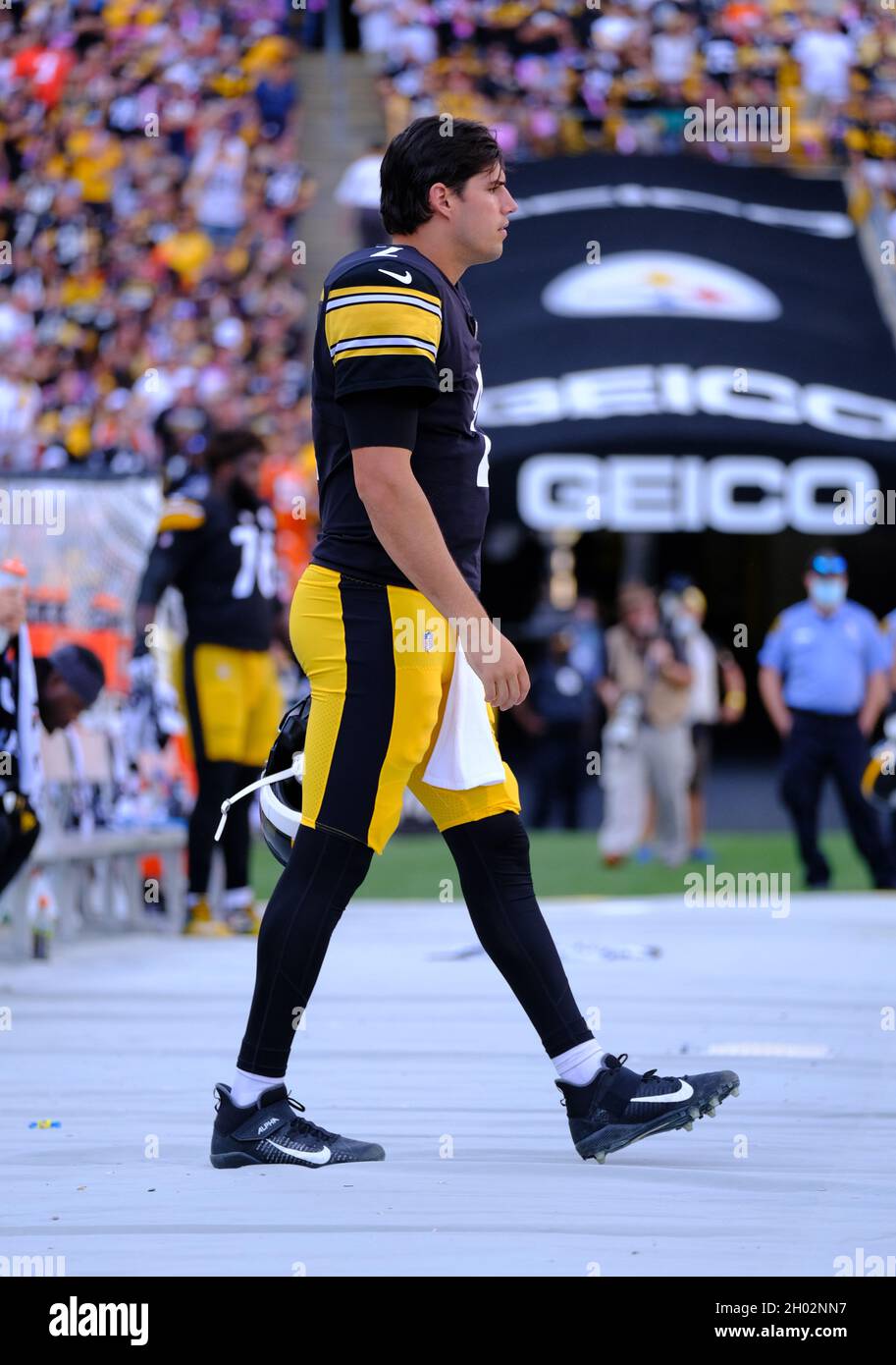 October 10th, 2021: Mason Rudolph #2 during the Pittsburgh Steelers vs ...