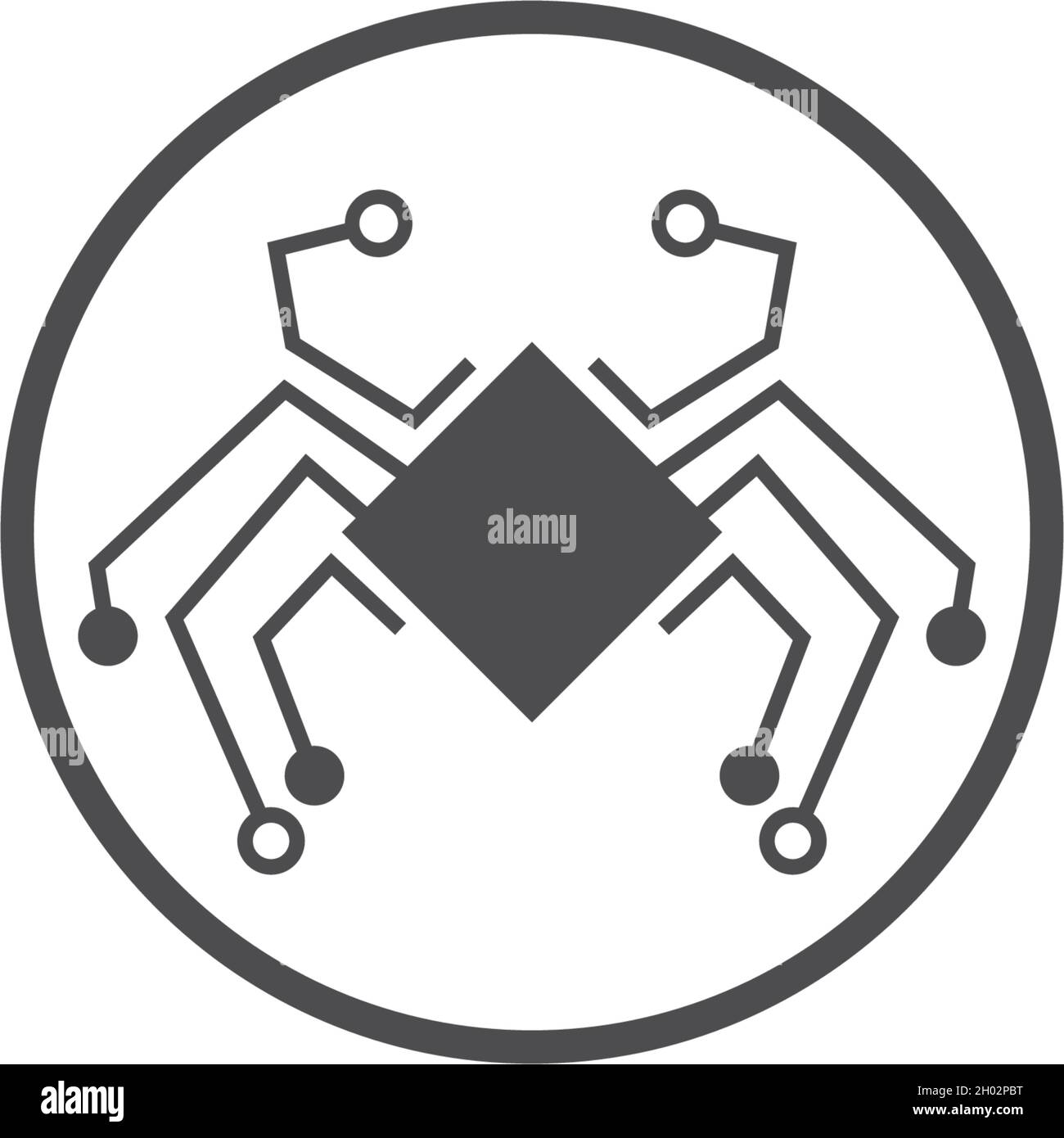 Spider web Technology logo vector Stock Vector Image & Art - Alamy