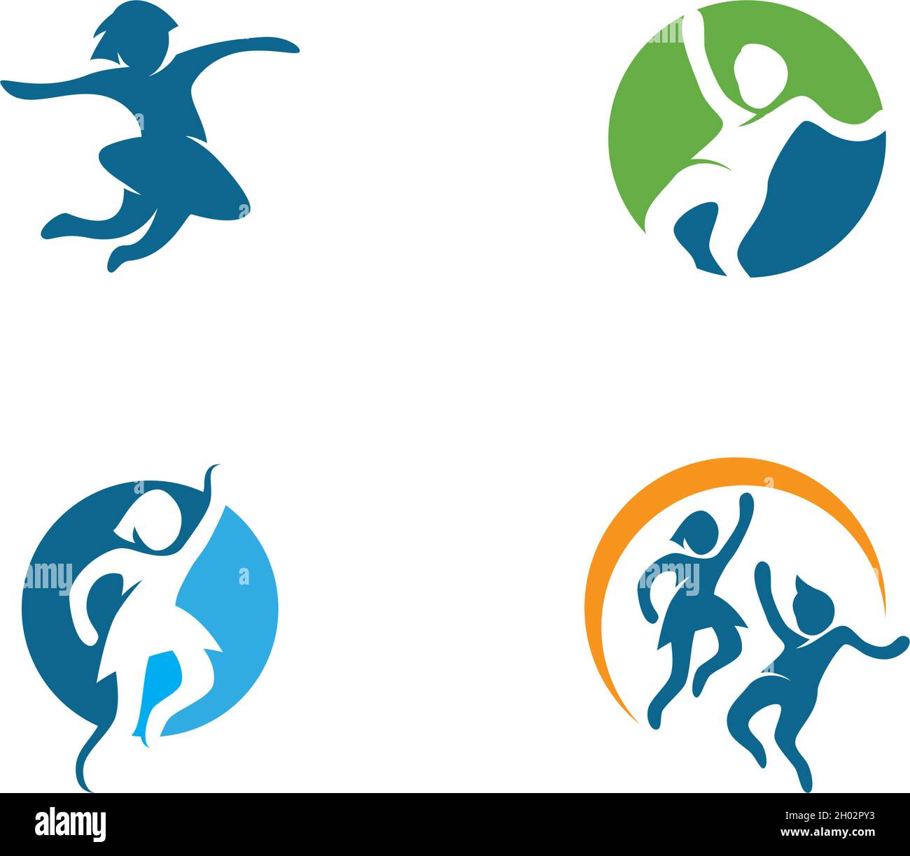 Happy People jump concept vector design Stock Vector Image & Art - Alamy
